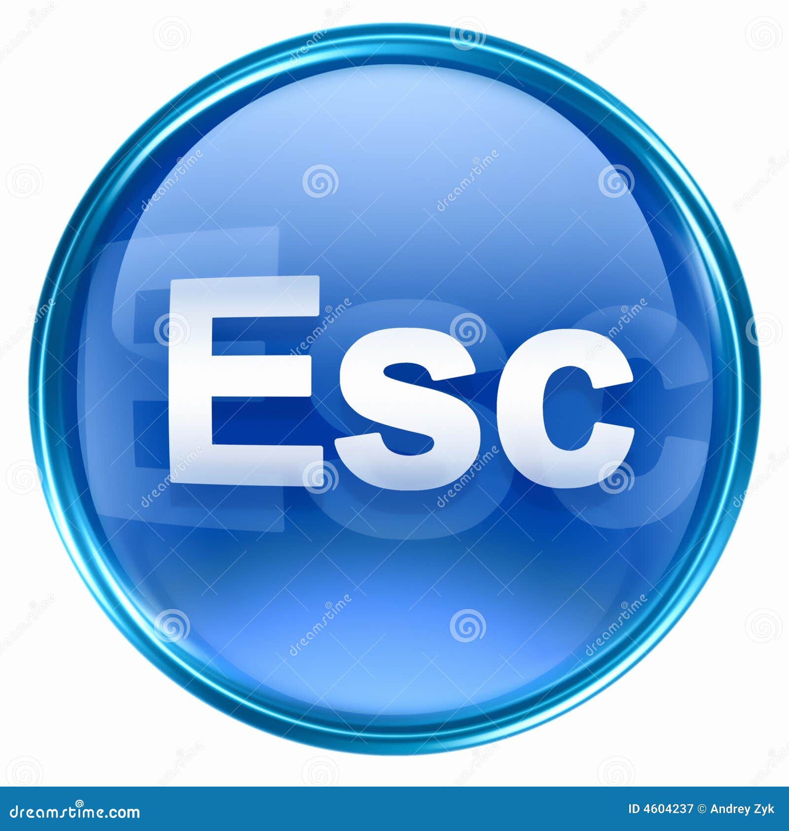 Esc icon blue stock illustration. Illustration of monitor - 4604237