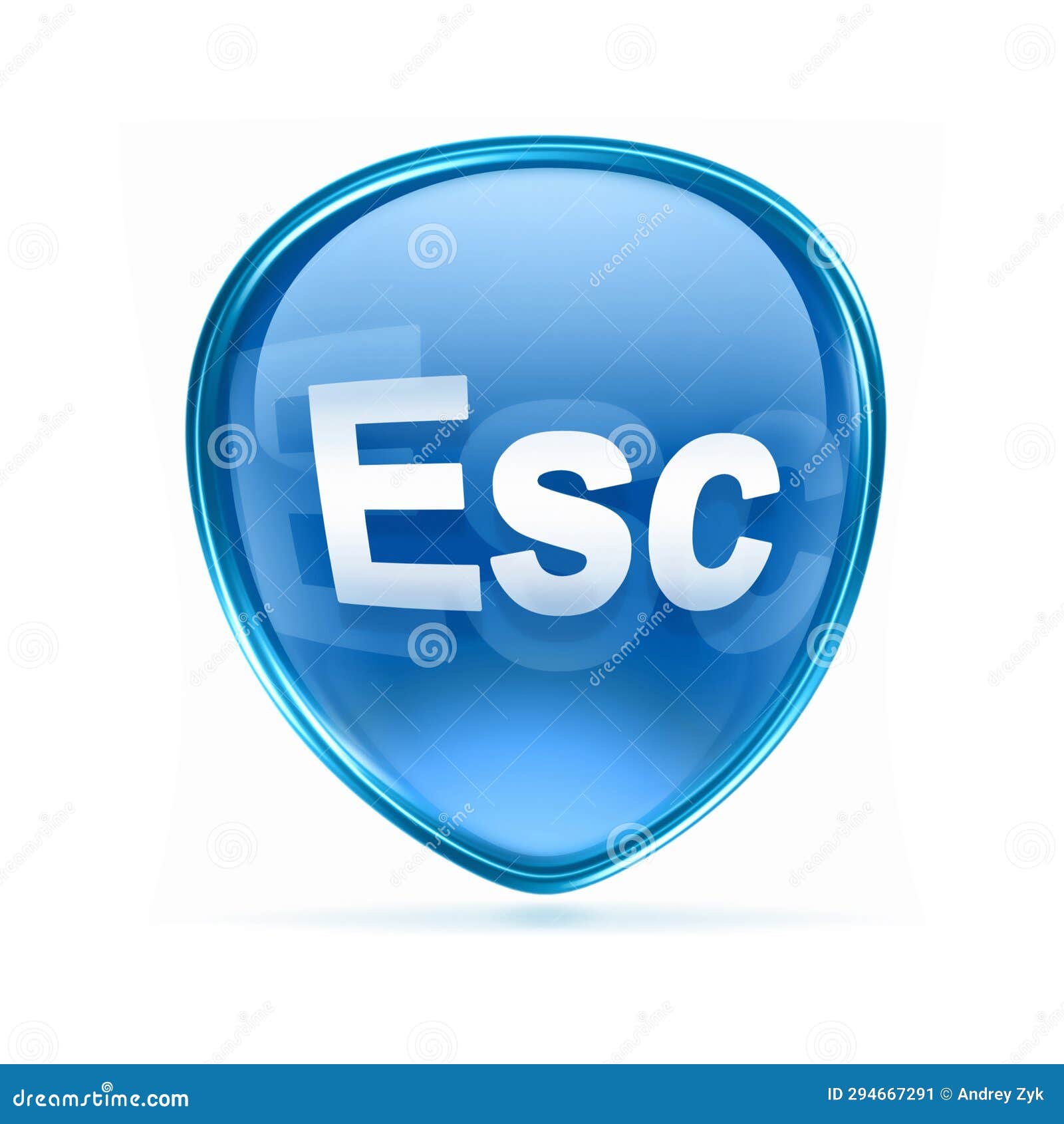Esc icon blue. stock illustration. Illustration of shield - 294667291