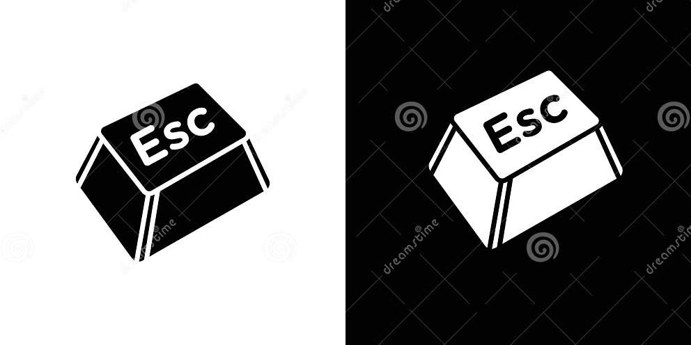 Esc Icon Isolated Flat Vector in Outline Stock Vector - Illustration of ...