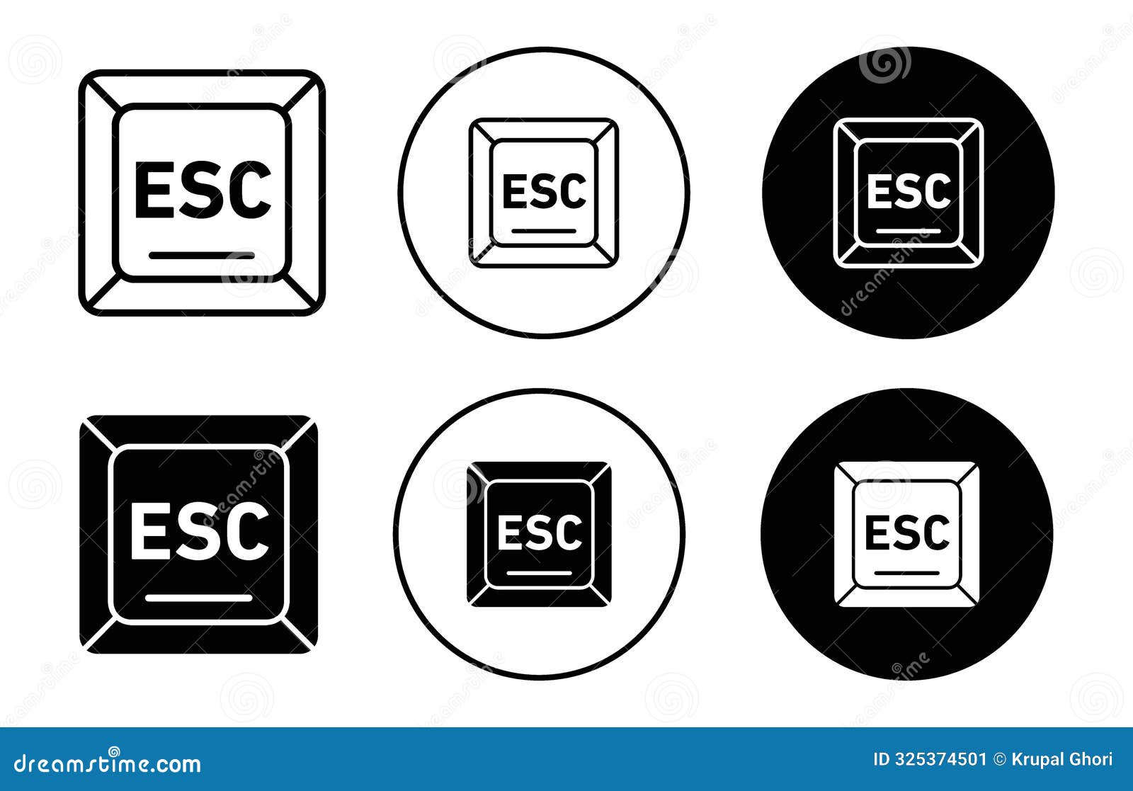 Esc icon stock vector. Illustration of design, website - 325374501