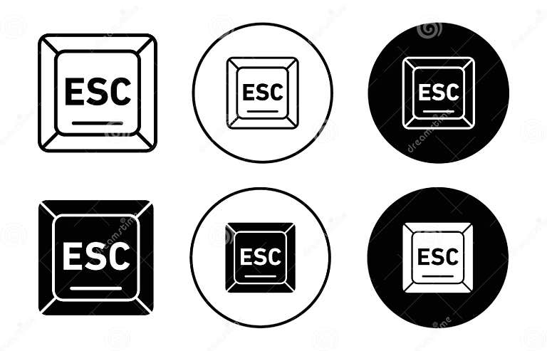 Esc icon stock vector. Illustration of design, website - 325374501