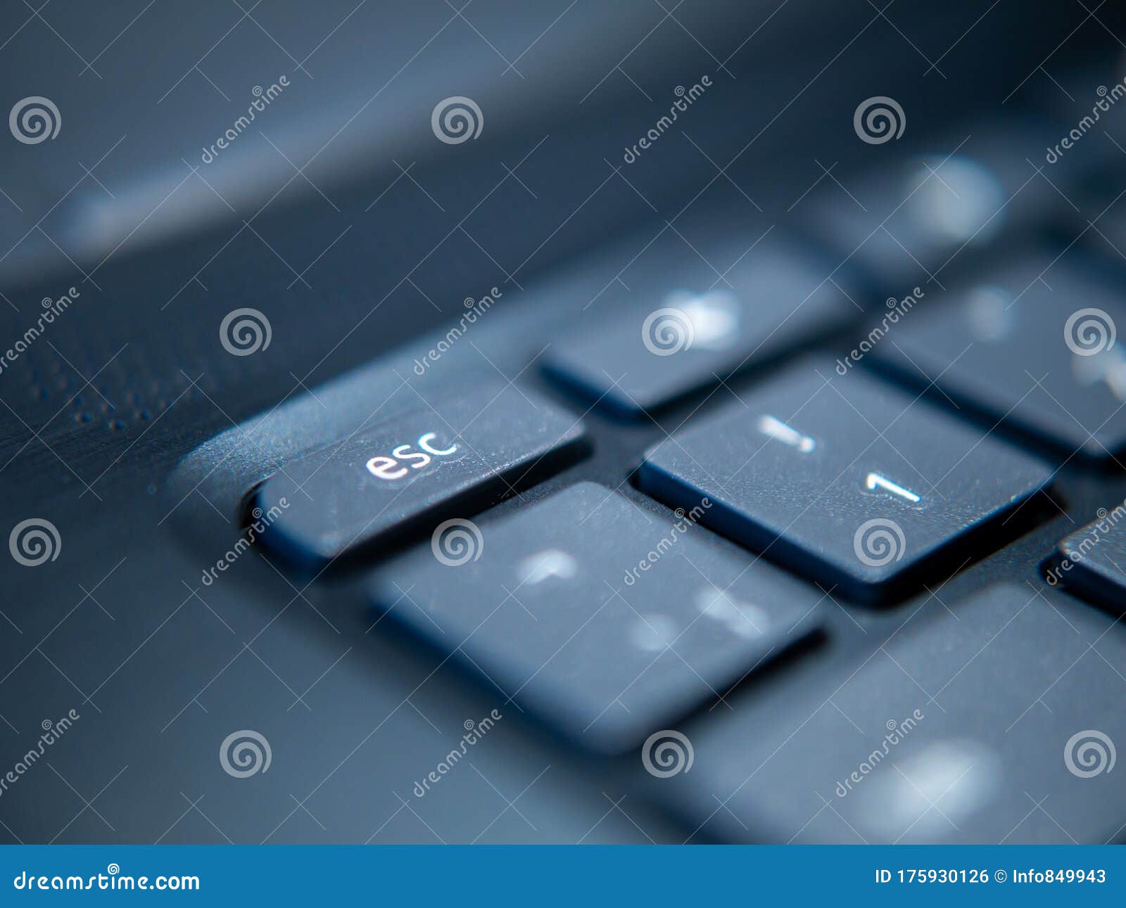 Esc Key on Laptop Black Keyboard Stock Photo - Image of laptop, magnify ...