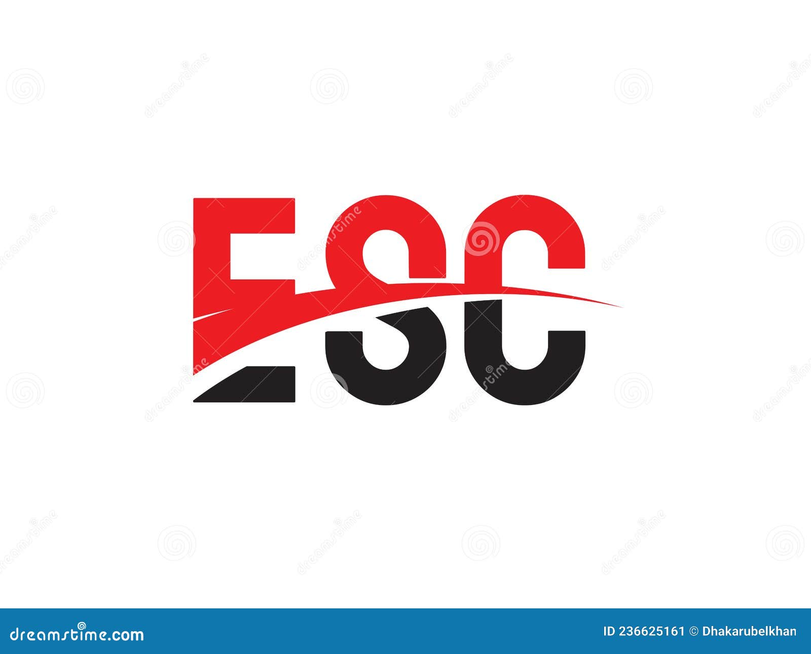 ESC Letter Initial Logo Design Vector Illustration Stock Vector ...