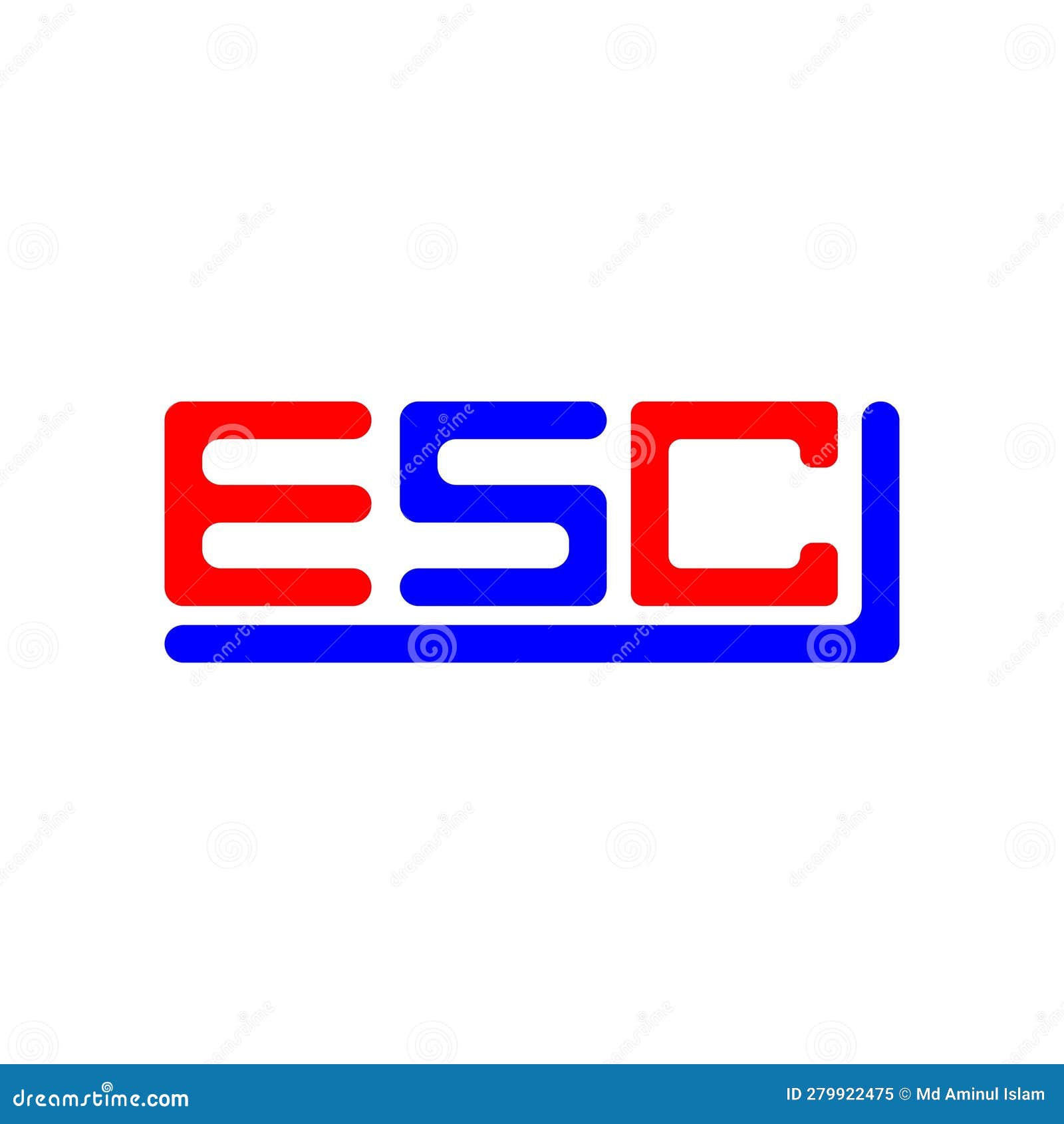 ESC Letter Logo Creative Design with Vector Graphic, ESC Stock Vector ...