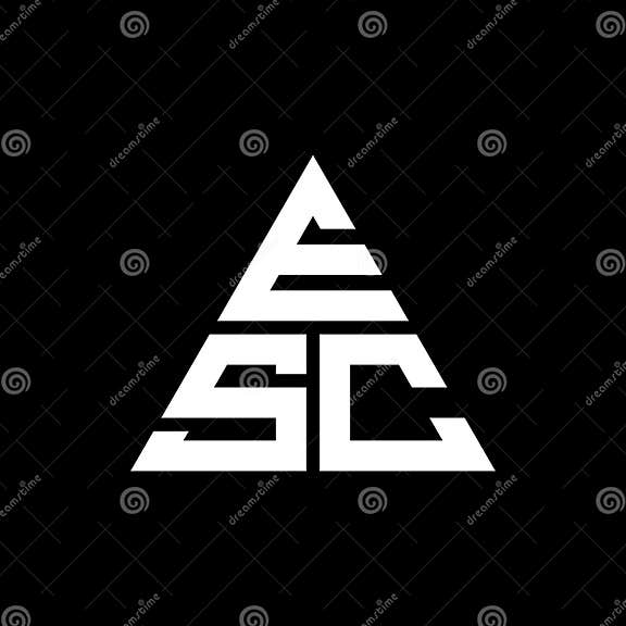 ESC Triangle Letter Logo Design with Triangle Shape. ESC Triangle Logo ...