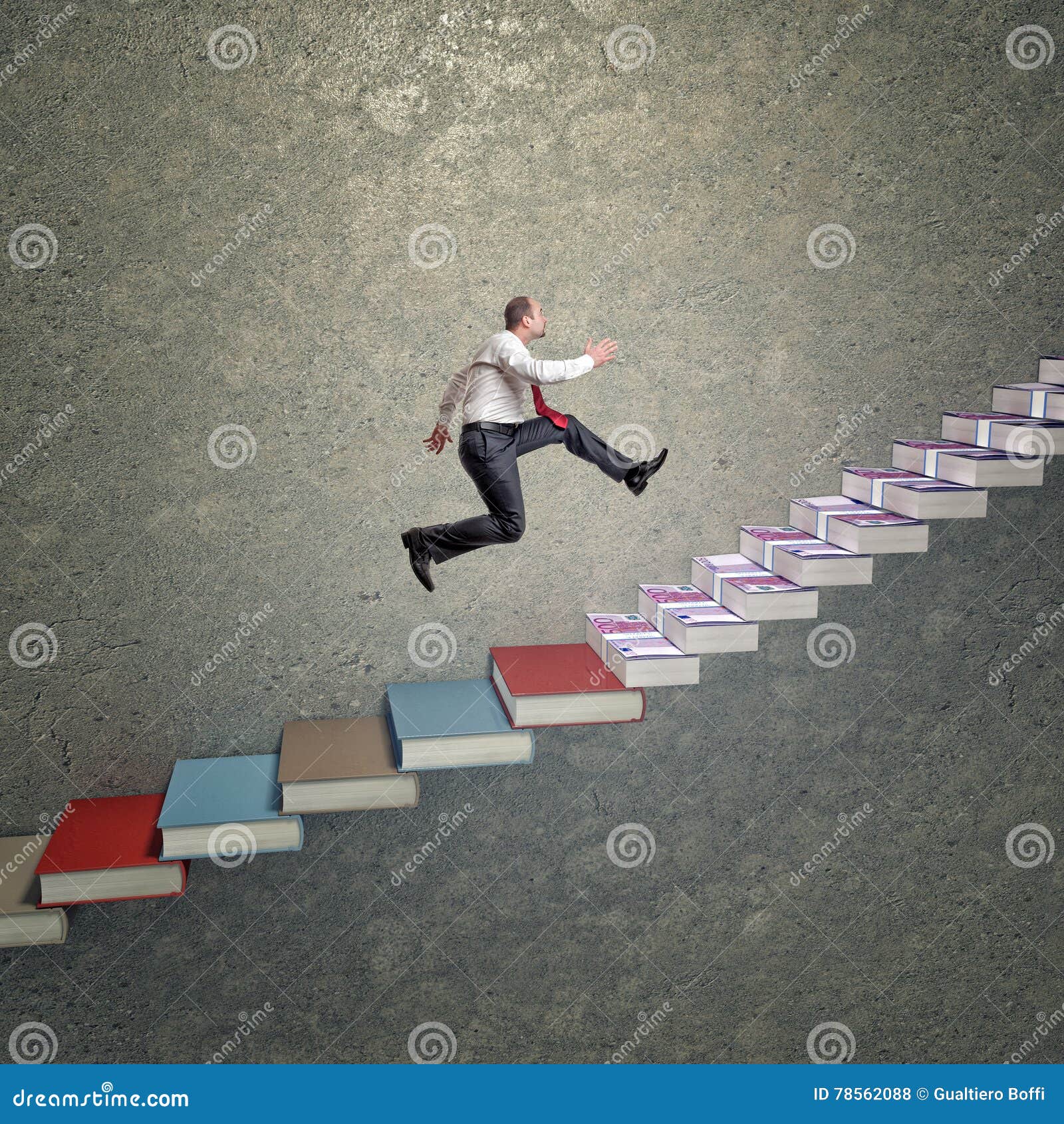 Escada do sucesso 3d foto de stock. Imagem de sucesso - 78562088