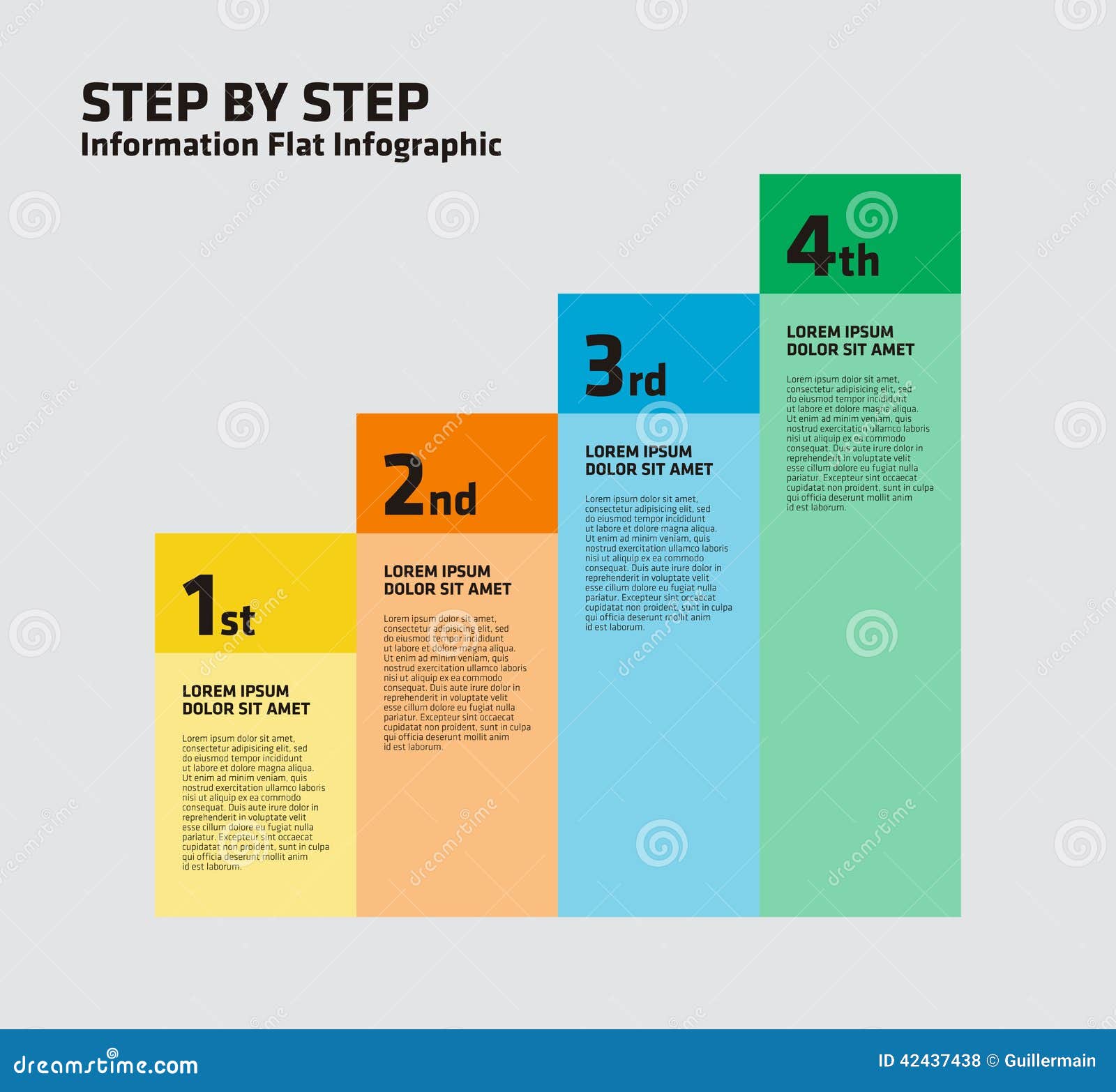 Escada Infographic De 4 Etapas Ilustração Stock - Ilustração de molde ...