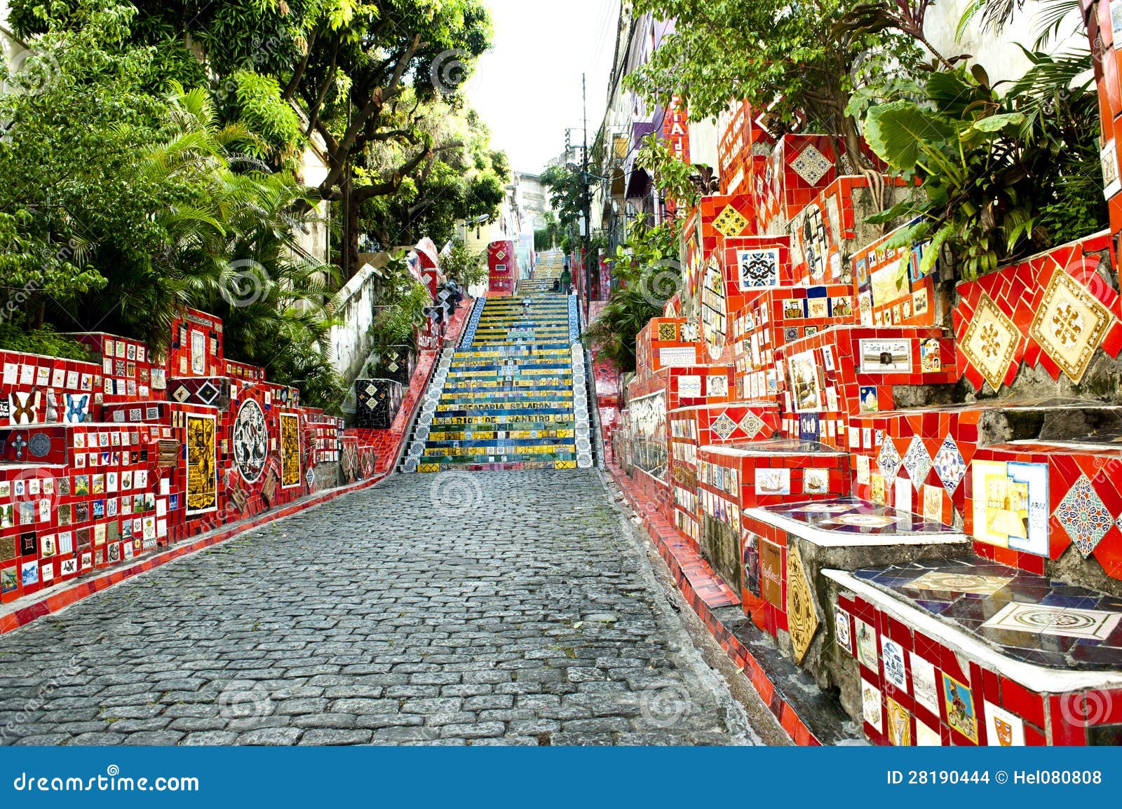 Stairway Selaron, Rio De Janeiro Stock Photo - Image of america ...