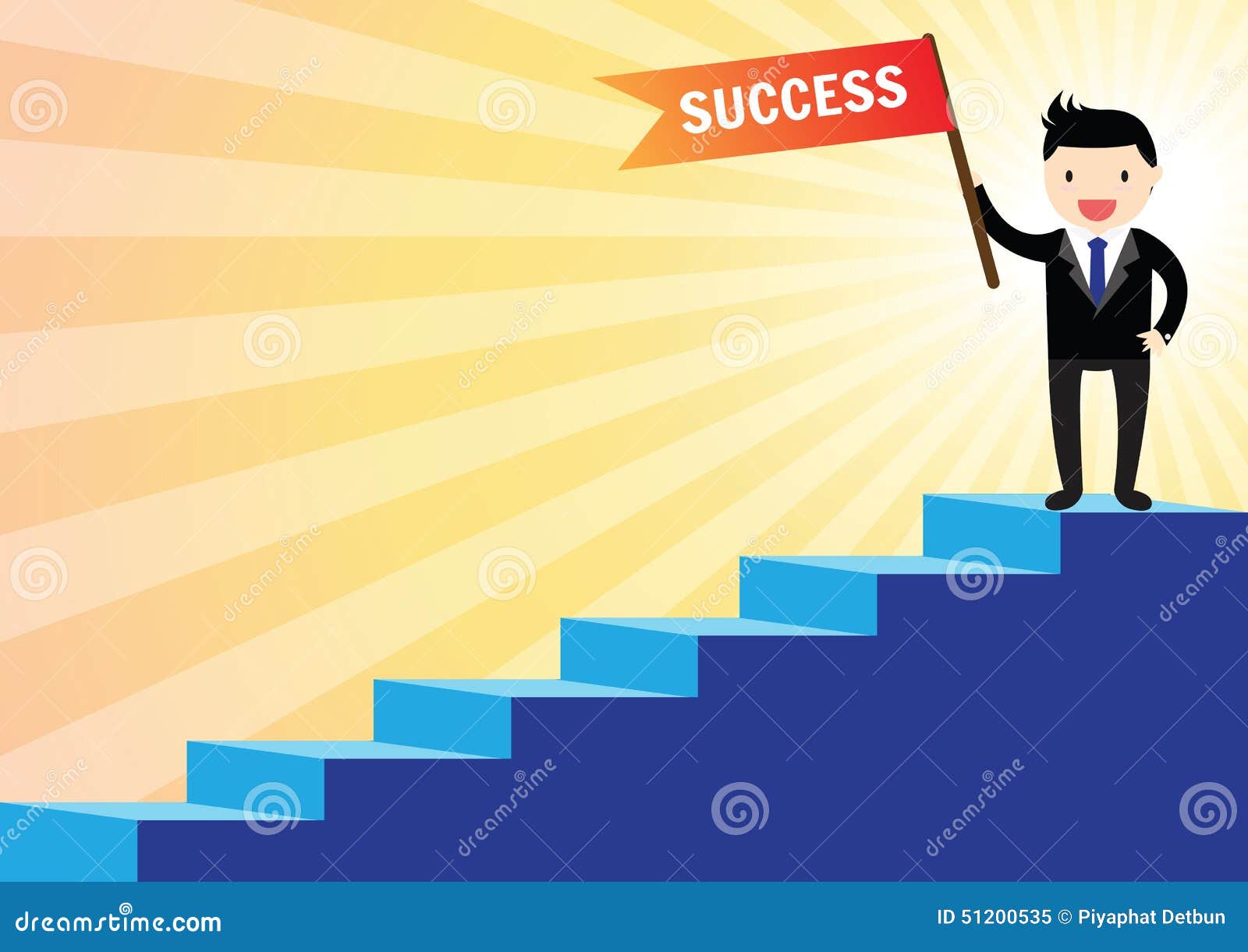 Escadas Ao Conceito Do Sucesso Ilustração Stock - Ilustração de ...