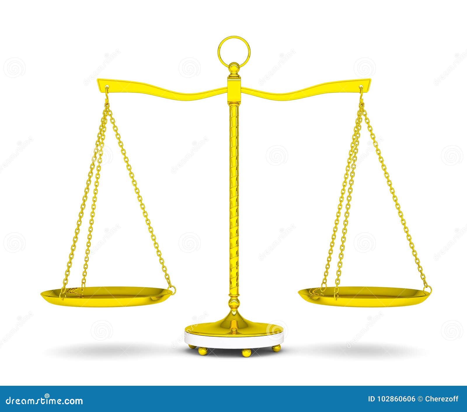 Escala De La Balanza Sobre El Fondo Blanco Stock de ilustración ...