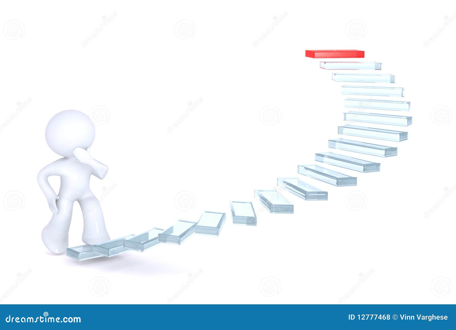 Escalando As Escadas Do Sucesso Ilustração Stock - Ilustração de escada ...