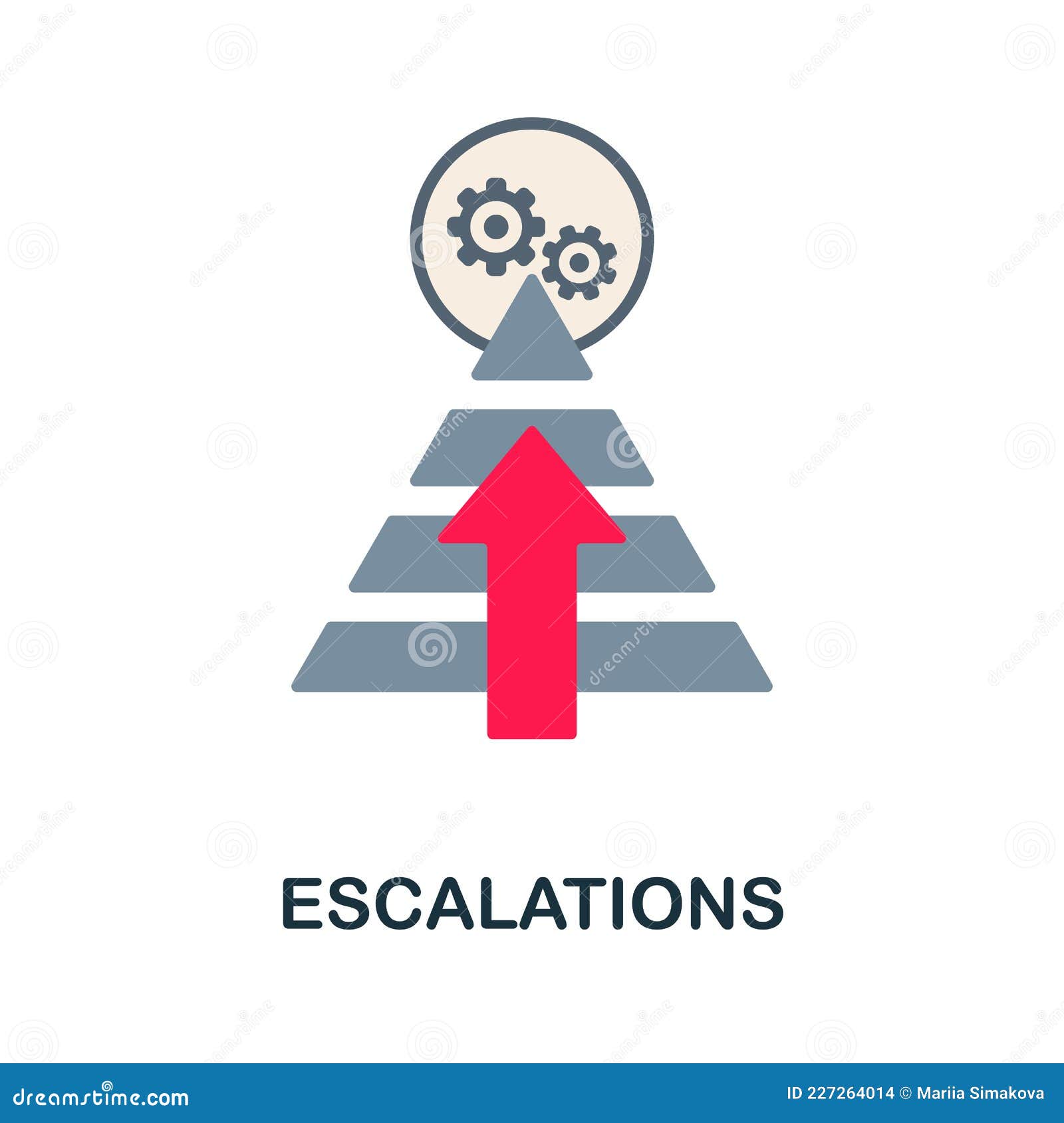 Escalations Flat Icon. Colored Sign from Customer Management Collection ...