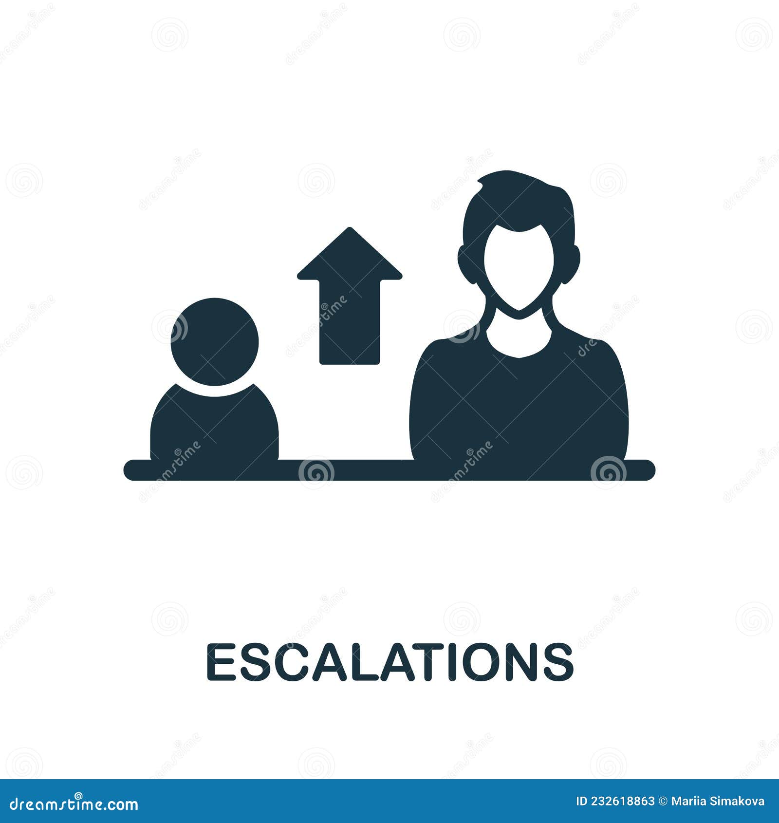 Escalations Icon. Monochrome Sign from Customer Relationship Collection ...