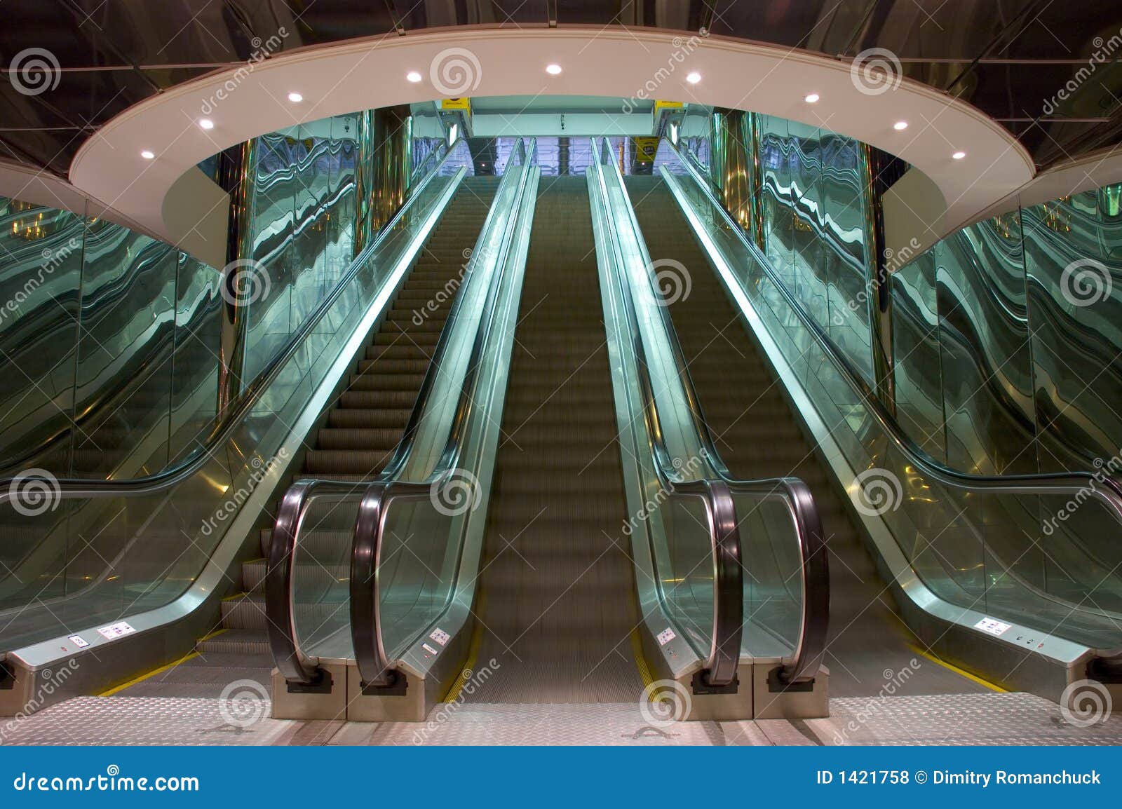 Escalator stock photo. Image of shape, interior, abstract - 1421758