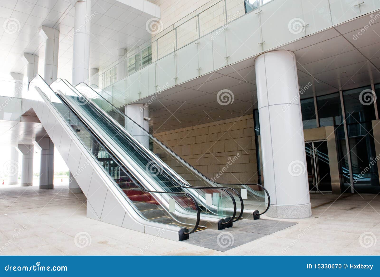 Escalator stock photo. Image of hallway, architecture - 15330670