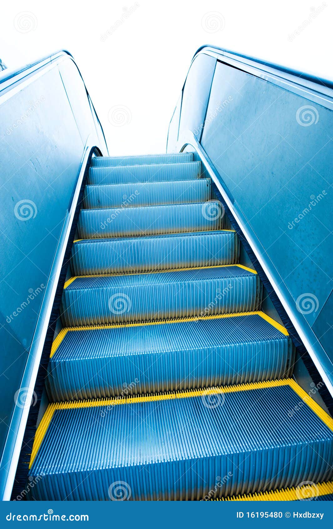 Escalator stock photo. Image of angle, lift, base, empty - 16195480