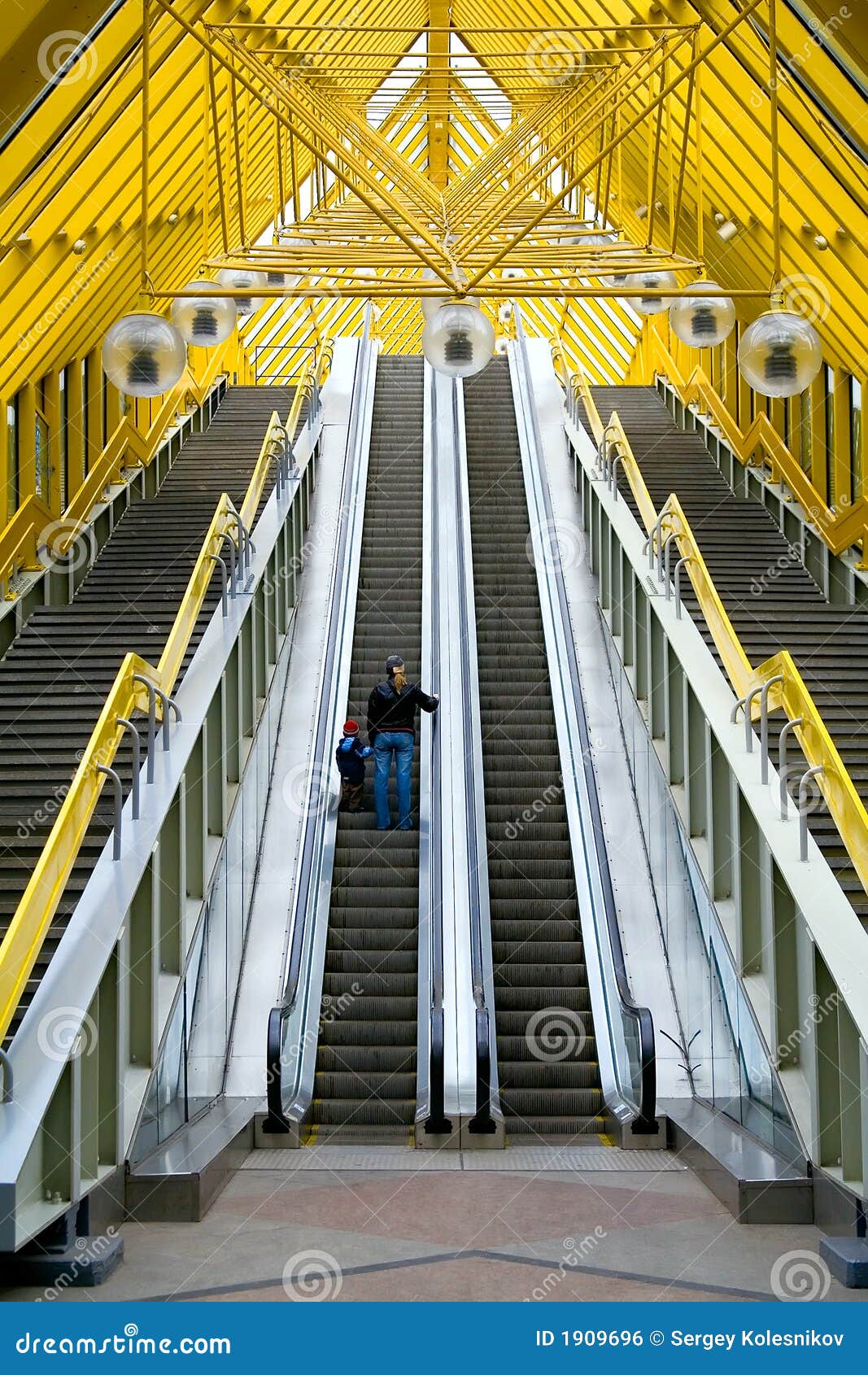 Escalator stock photo. Image of staircase, metal, electric - 1909696