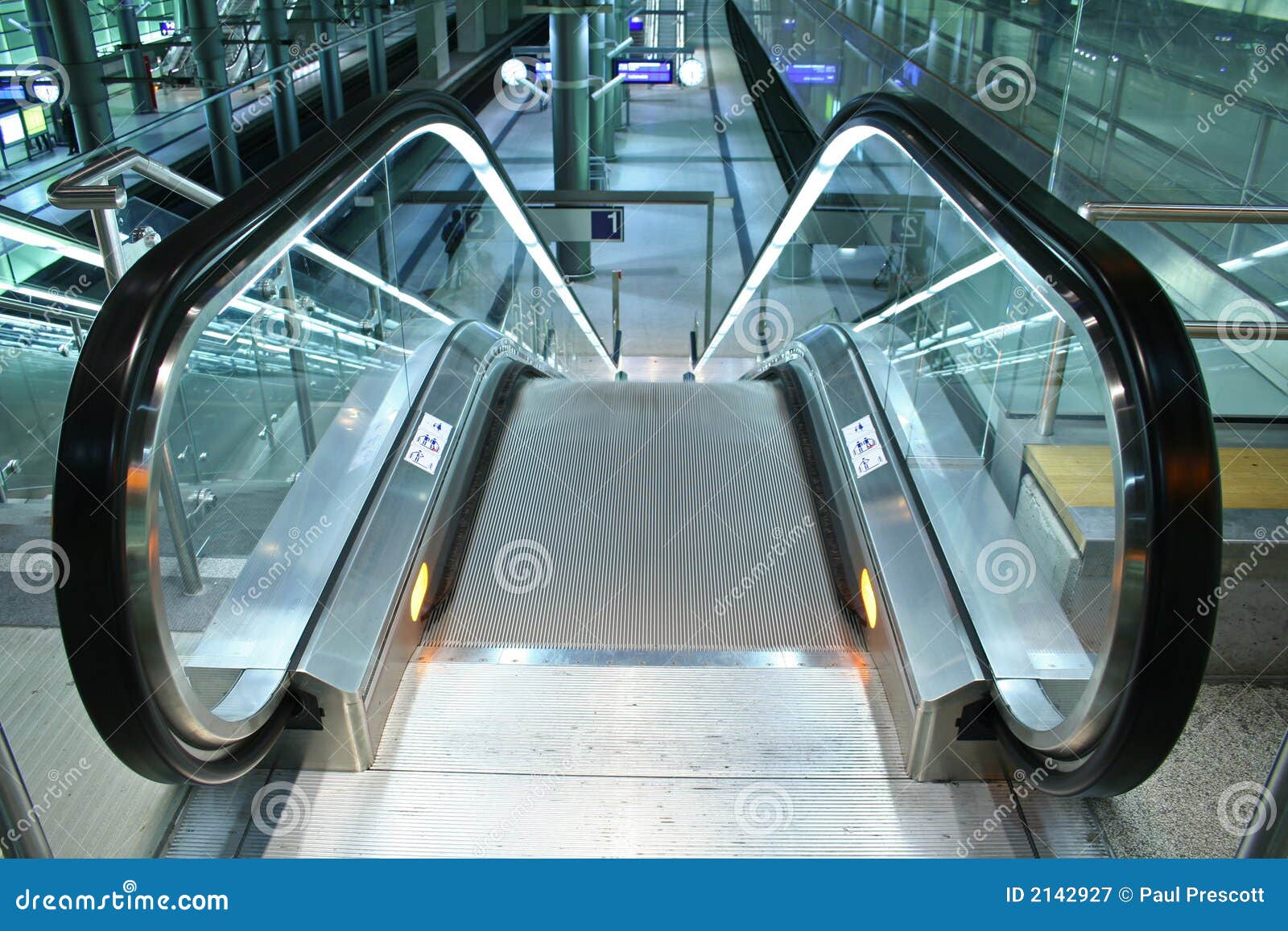 Escalator stock image. Image of airport, escalate, modern - 2142927