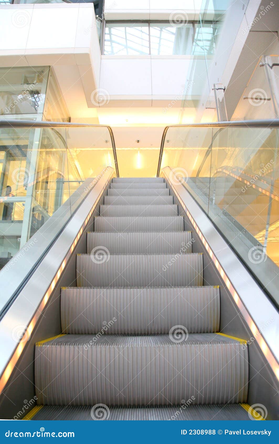 Escalator stock photo. Image of easy, commercial, interior - 2308988