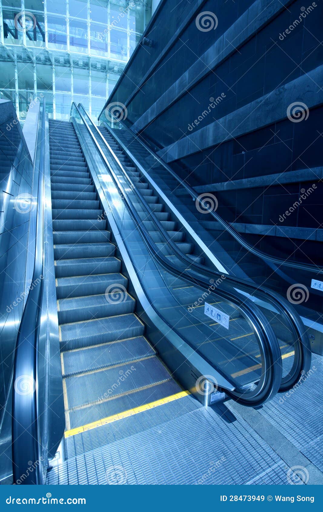 Escalator stock image. Image of commercial, rails, easy - 28473949