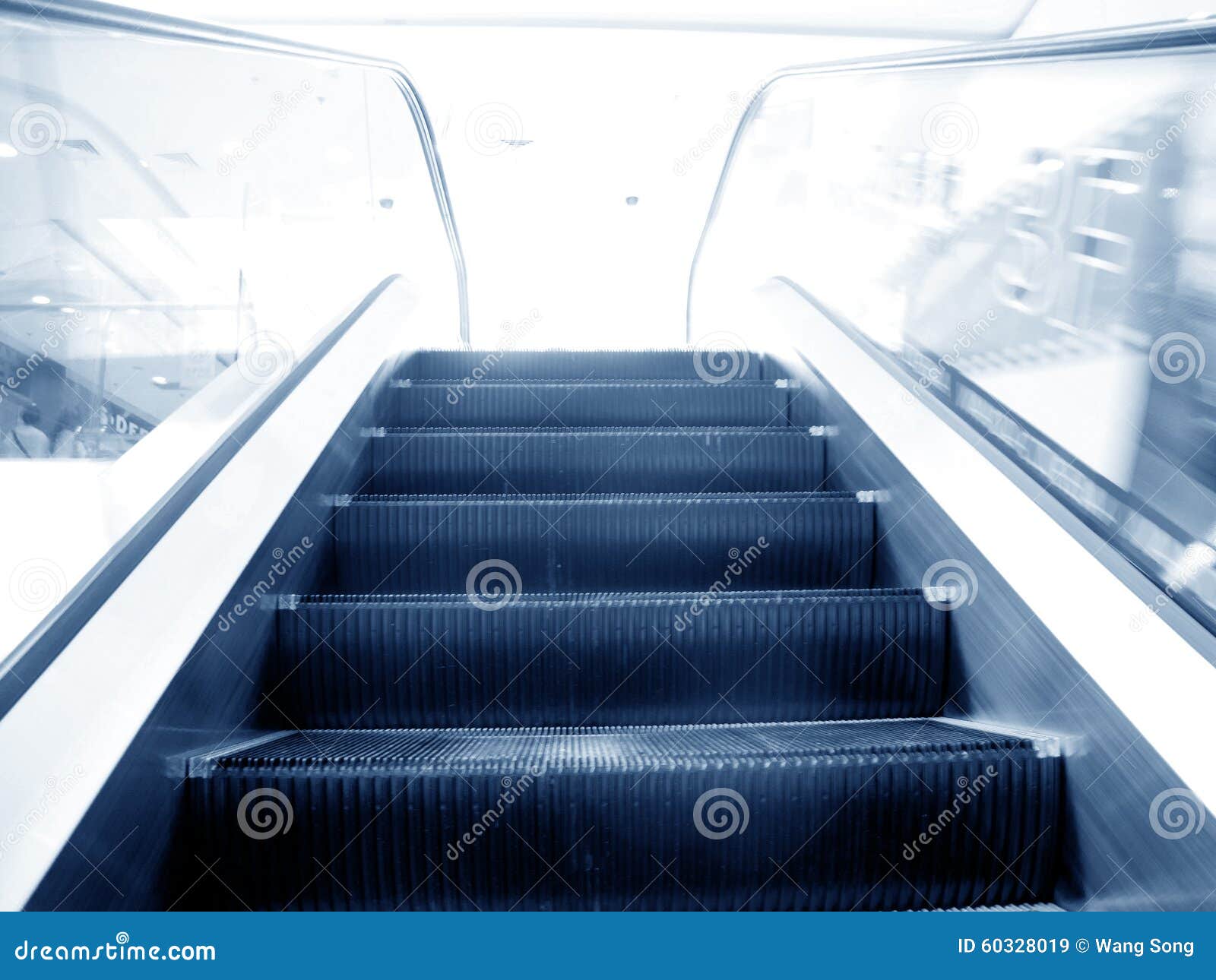Diagonal Elevators In Motion Blur Moscow Metro Backdrop Royalty-Free ...