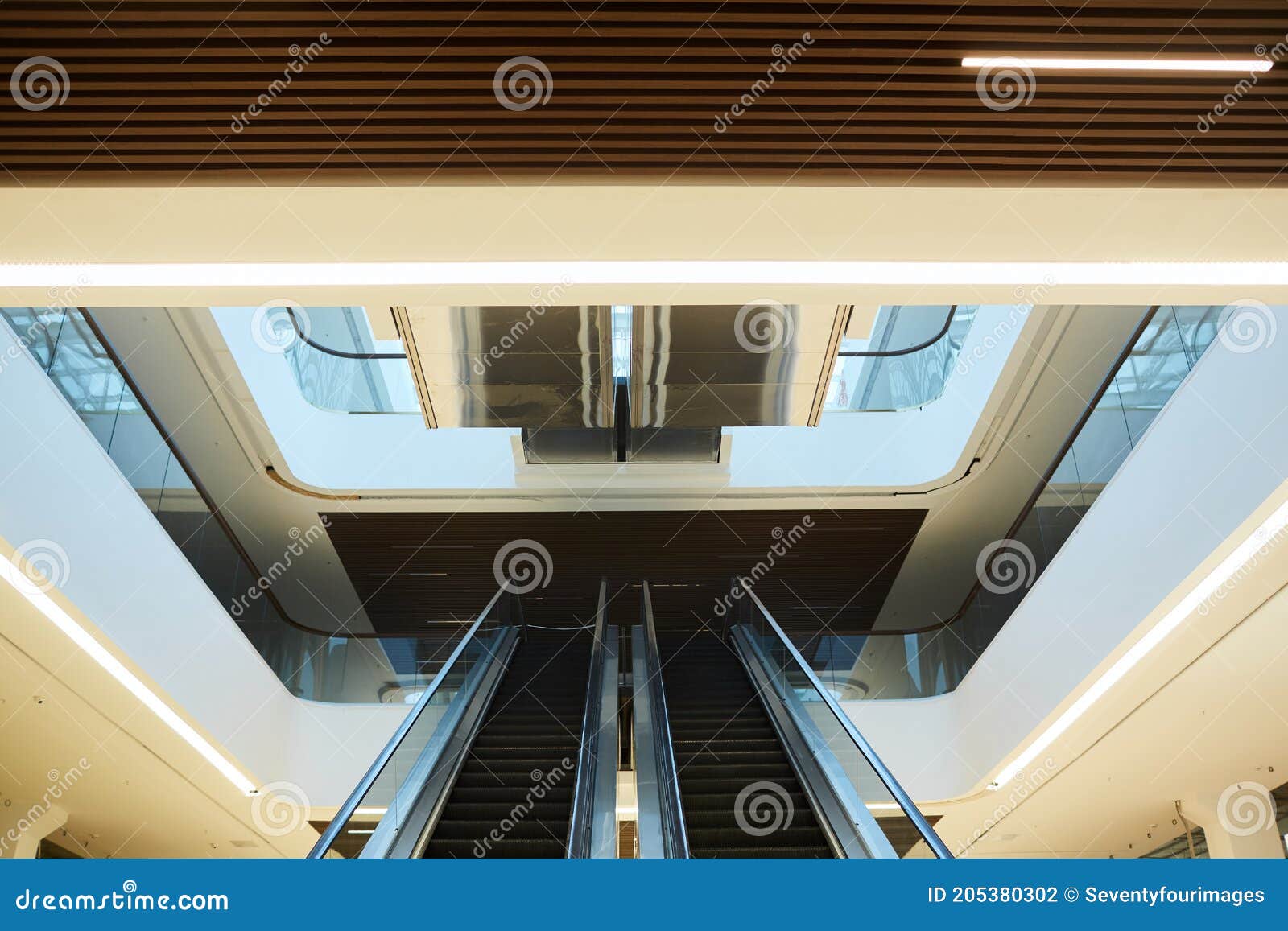 Escalator in Architectural Design Stock Photo - Image of bright, travel ...