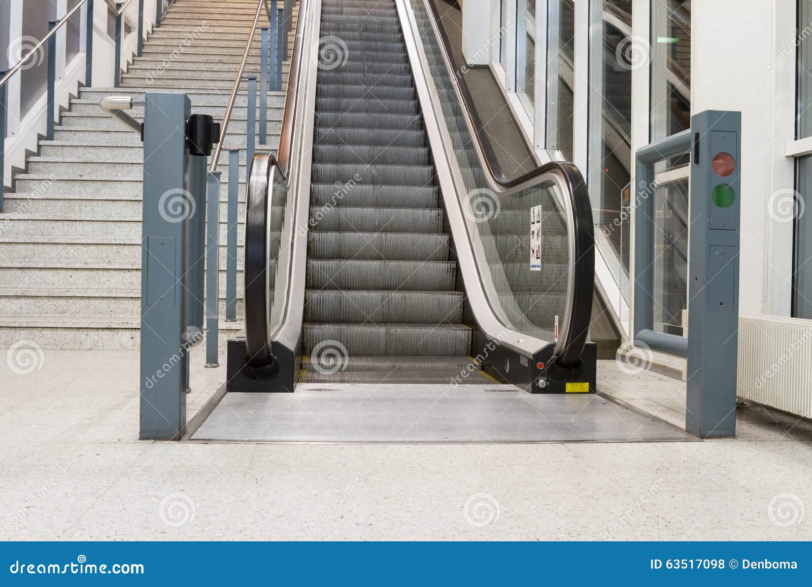 An Escalator in the Building Stock Photo - Image of stair, technology ...
