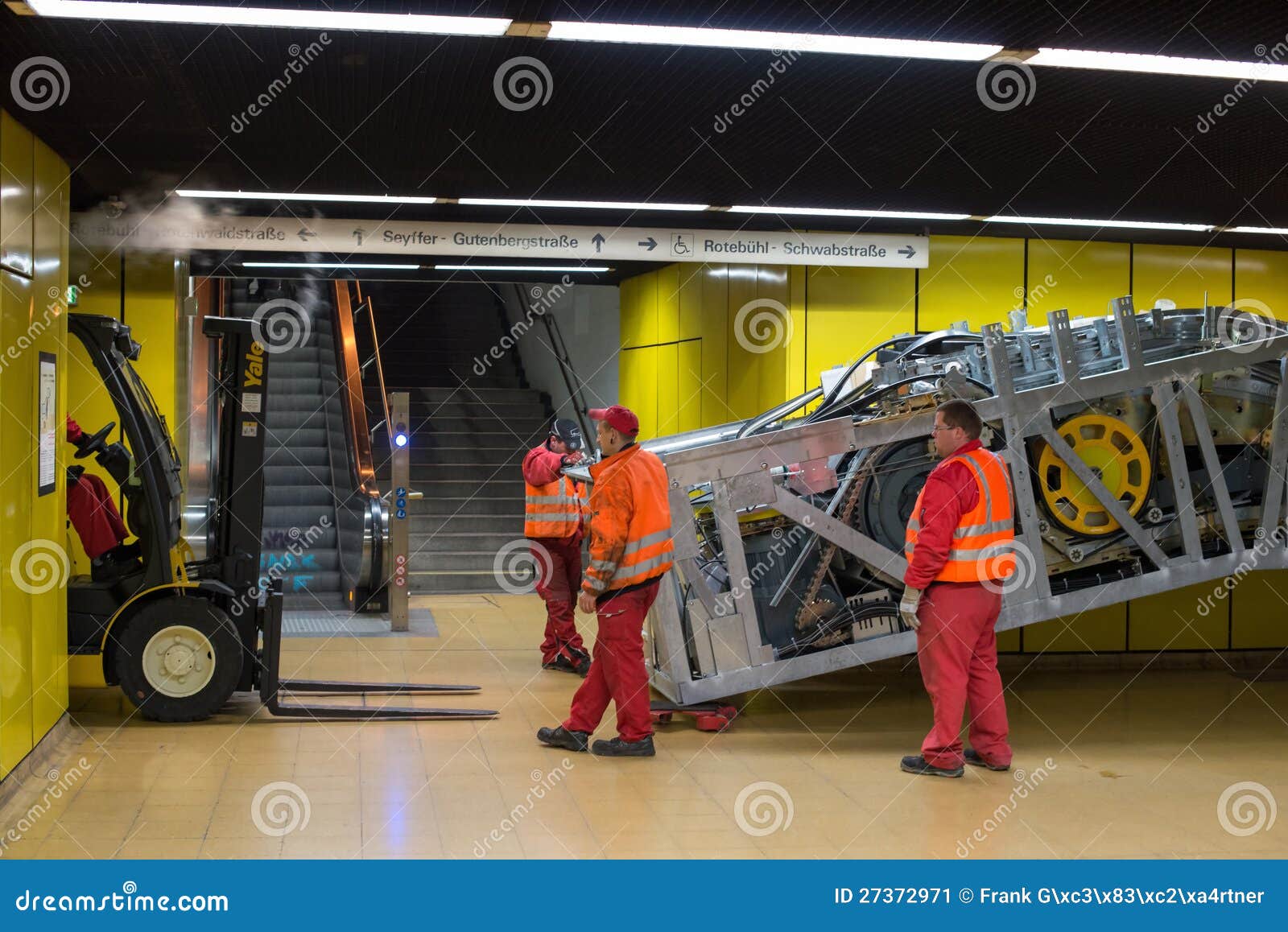 Escalator Construction Works Editorial Photo - Image of metro, move ...
