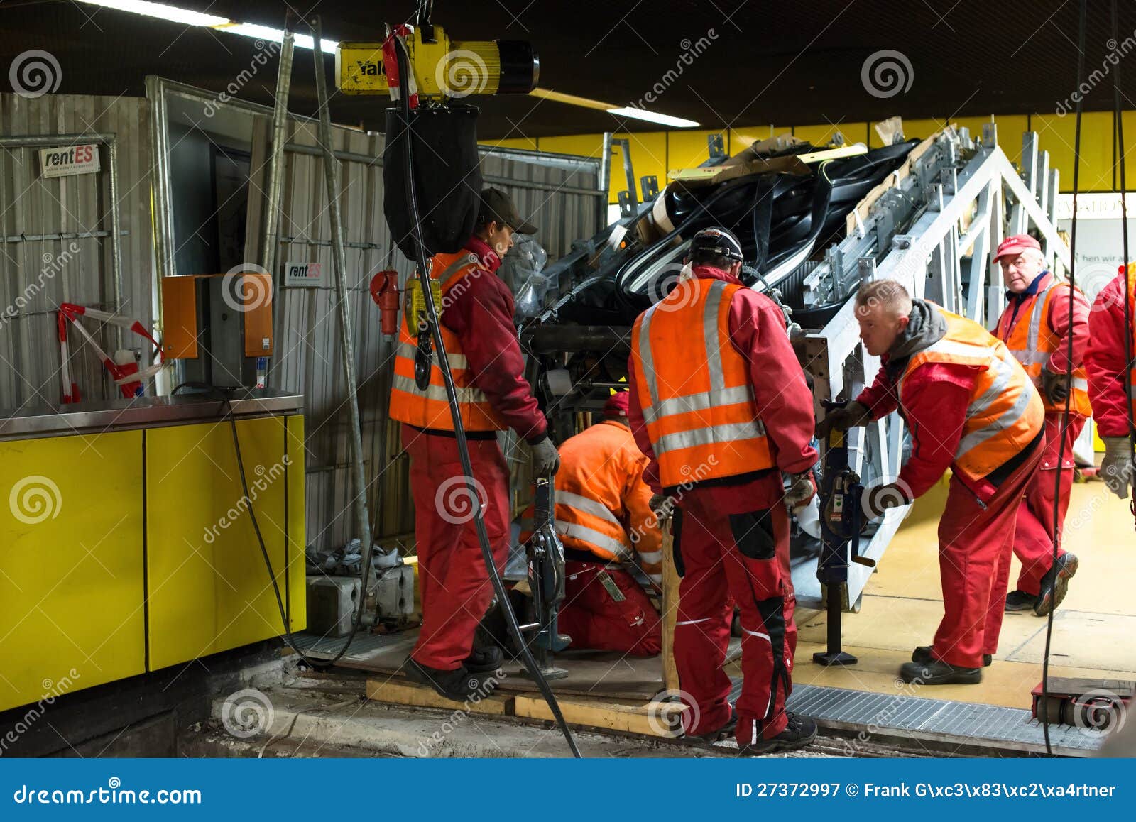 Escalator Construction Works Editorial Photography - Image of modern ...