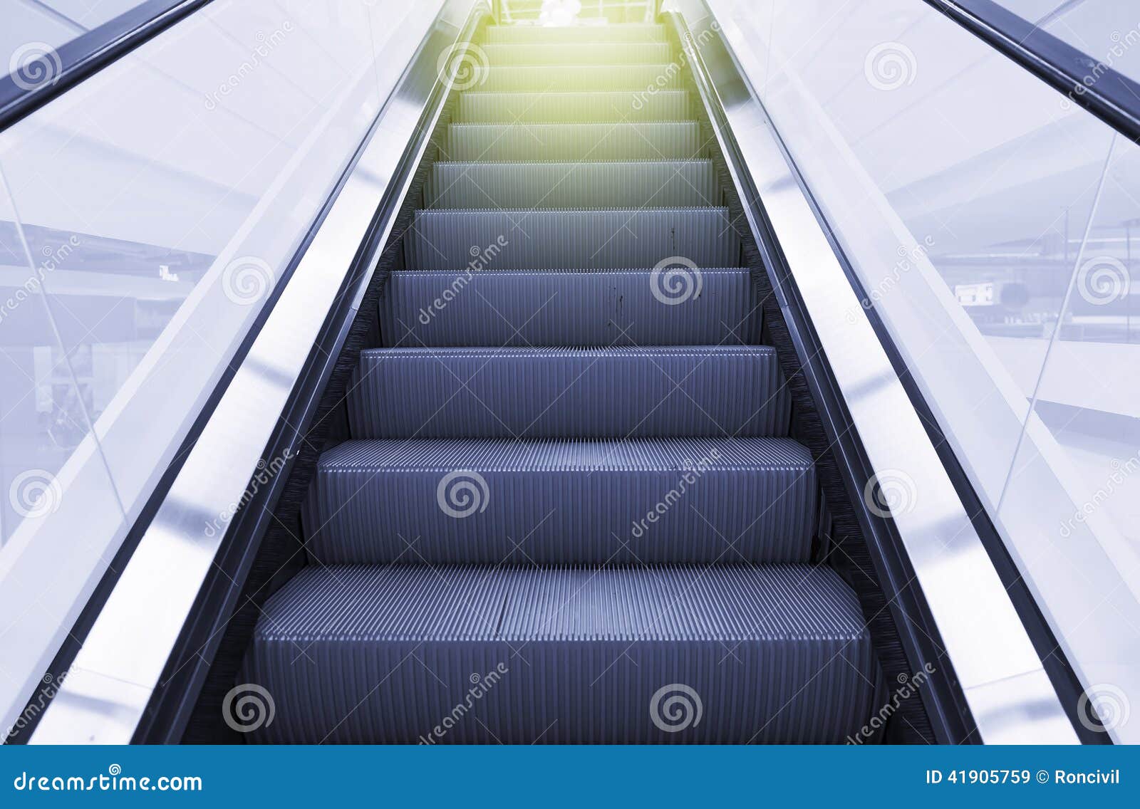 Escalator stock image. Image of metal, elevate, escalator - 41905759