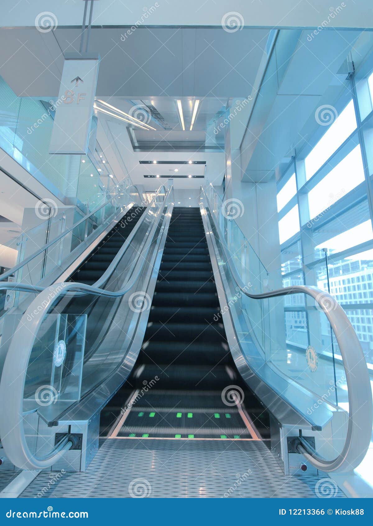Escalator in Department Store Stock Photo - Image of interior, dome ...