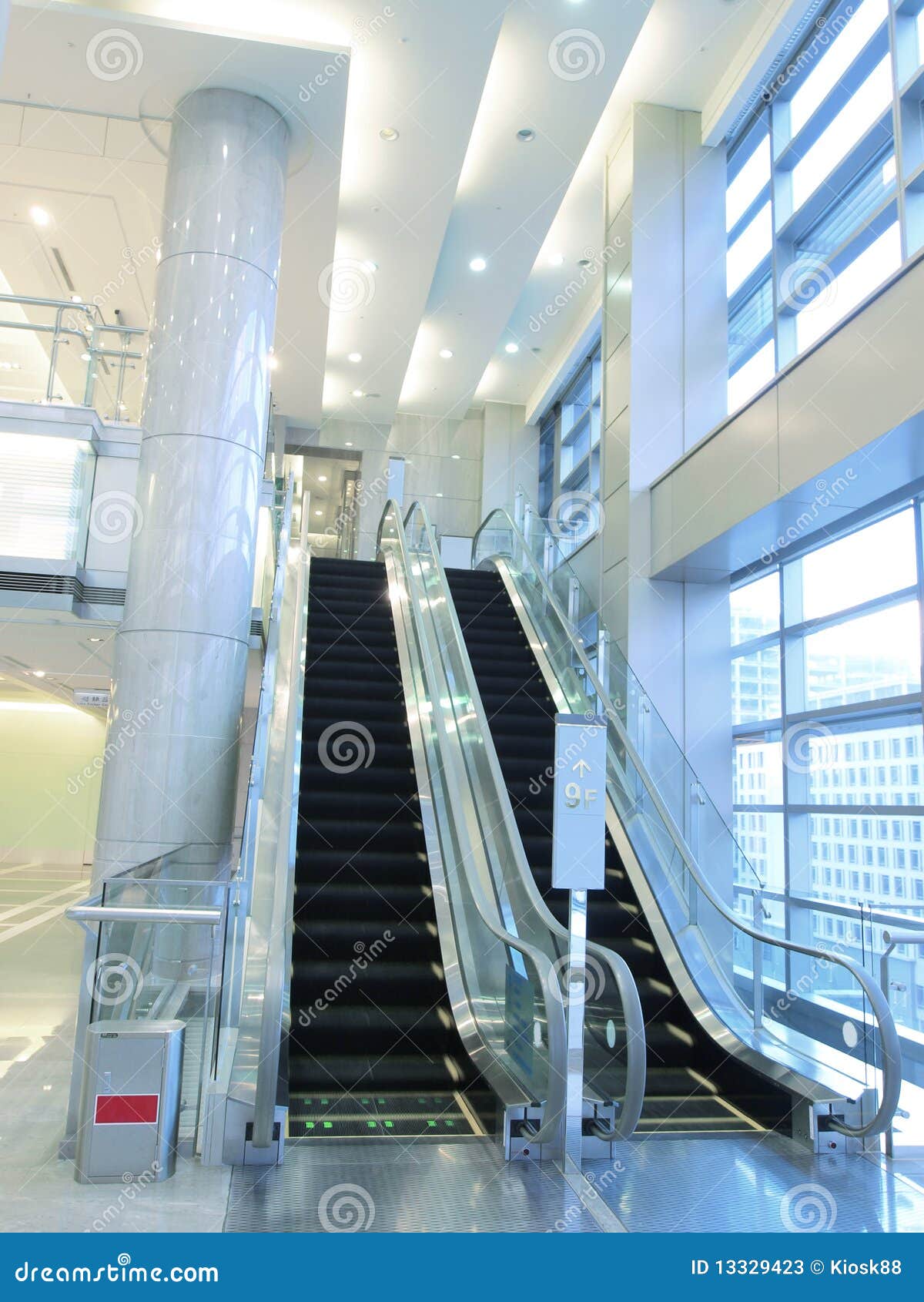 Escalator in Department Store Stock Image - Image of escalator, inside ...