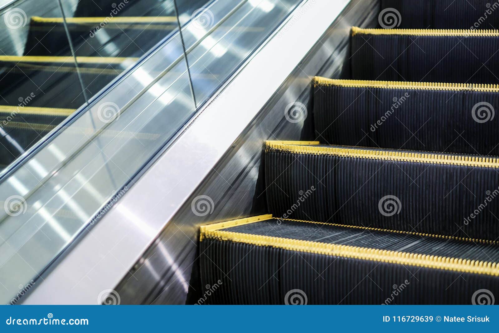 Escalator in the Department Store Stock Image - Image of interior ...