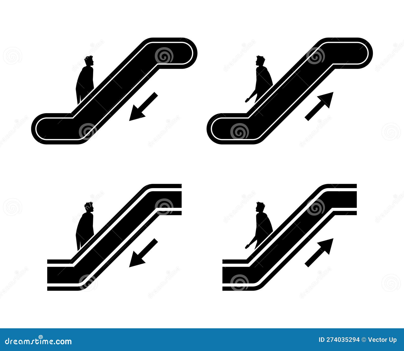 Escalator Elevator Icon. Vector Illustration On Isolated Transparent ...