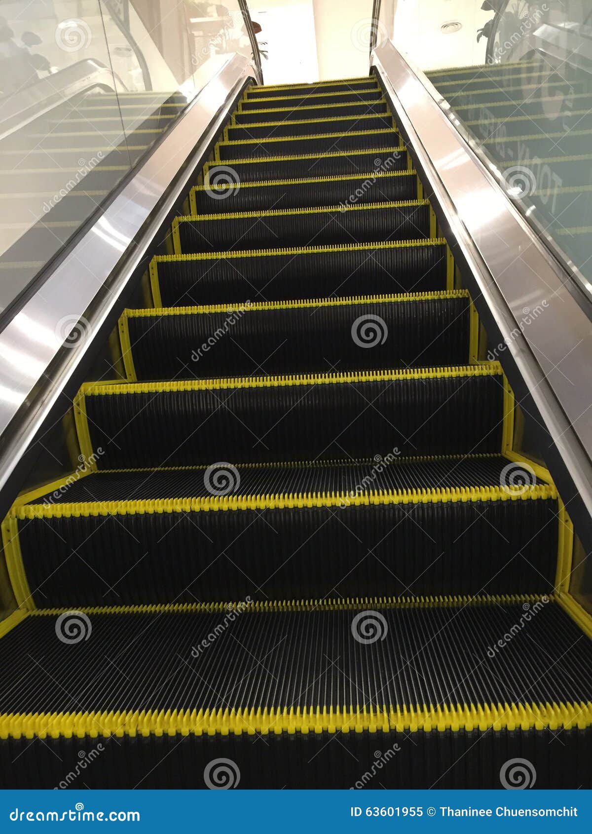 Escalator stock image. Image of escalator, escalating - 63601955