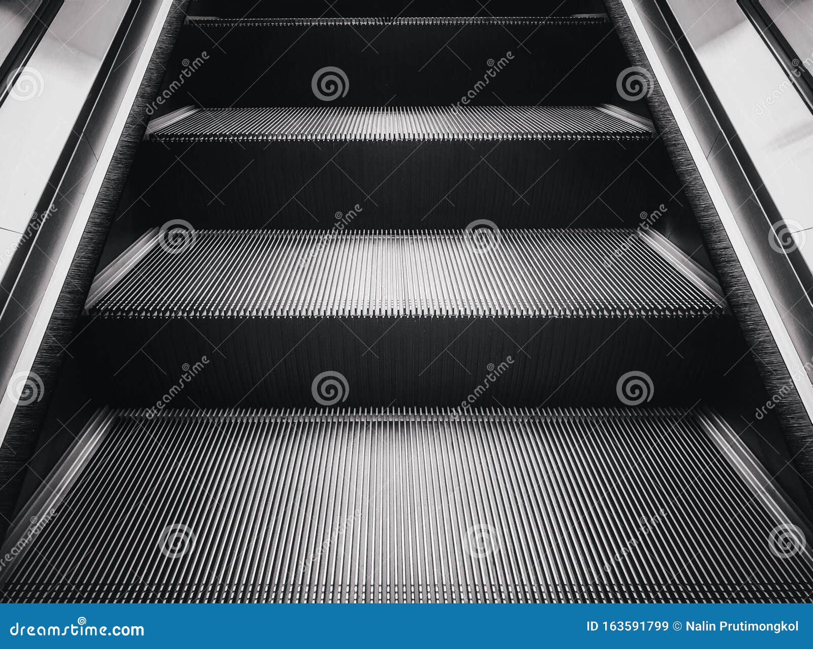 Escalator Floor with Copy Space.Vertical Pattern Stock Image - Image of ...