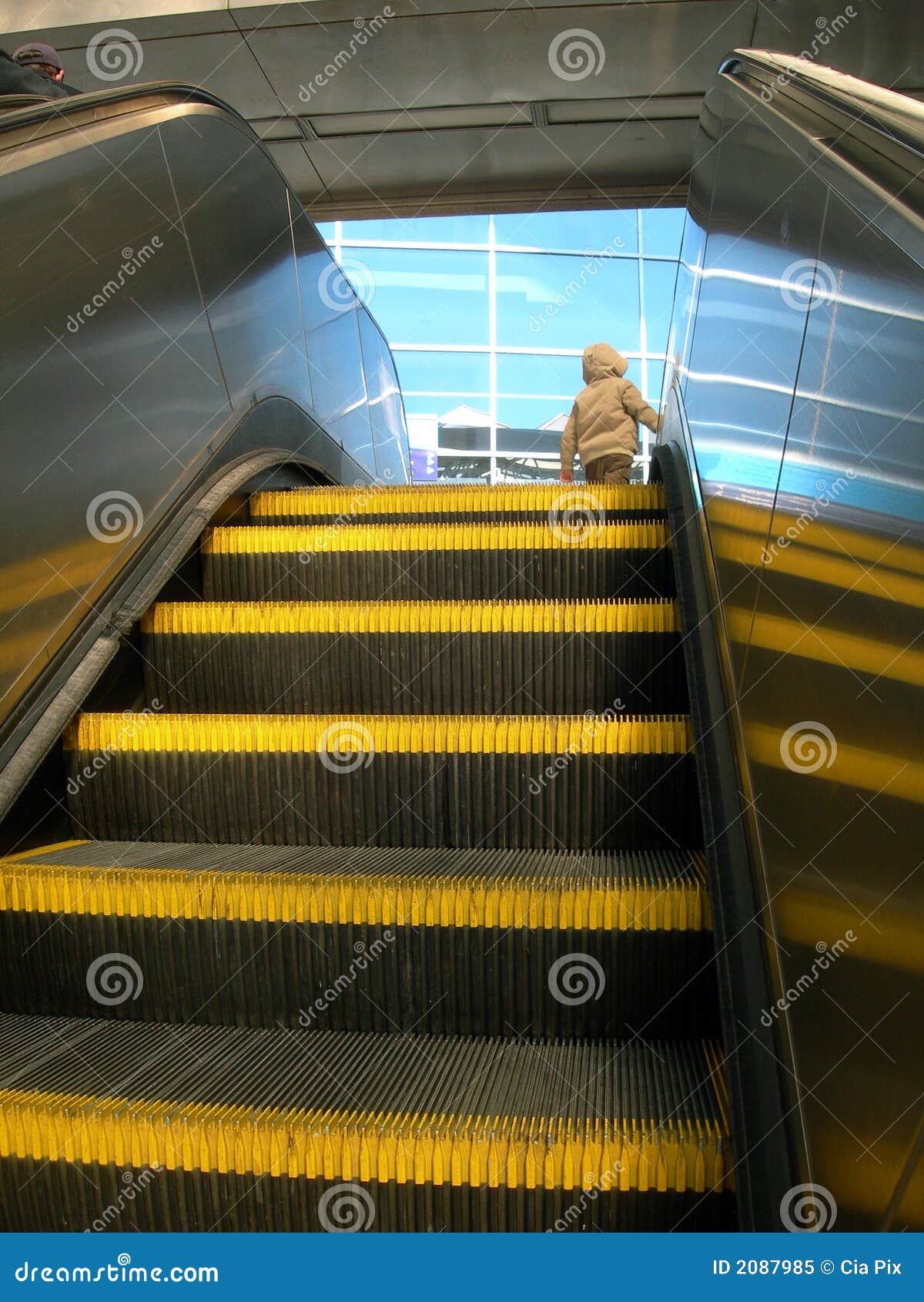 Escalator going up stock image. Image of path, stair, indoor - 2087985