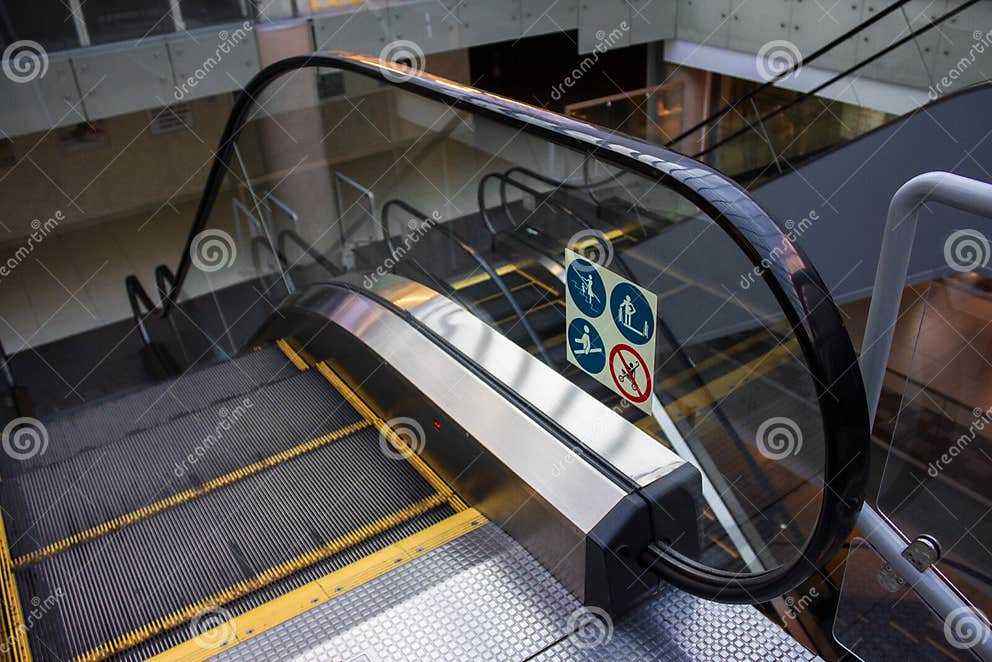 Escalator Guidelines. Signs on an Escalator, Warning Signs, the ...