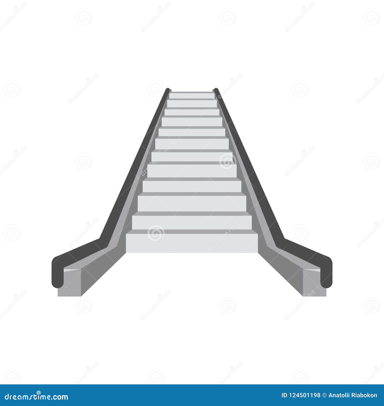Escalator icon, flat style stock illustration. Illustration of design ...