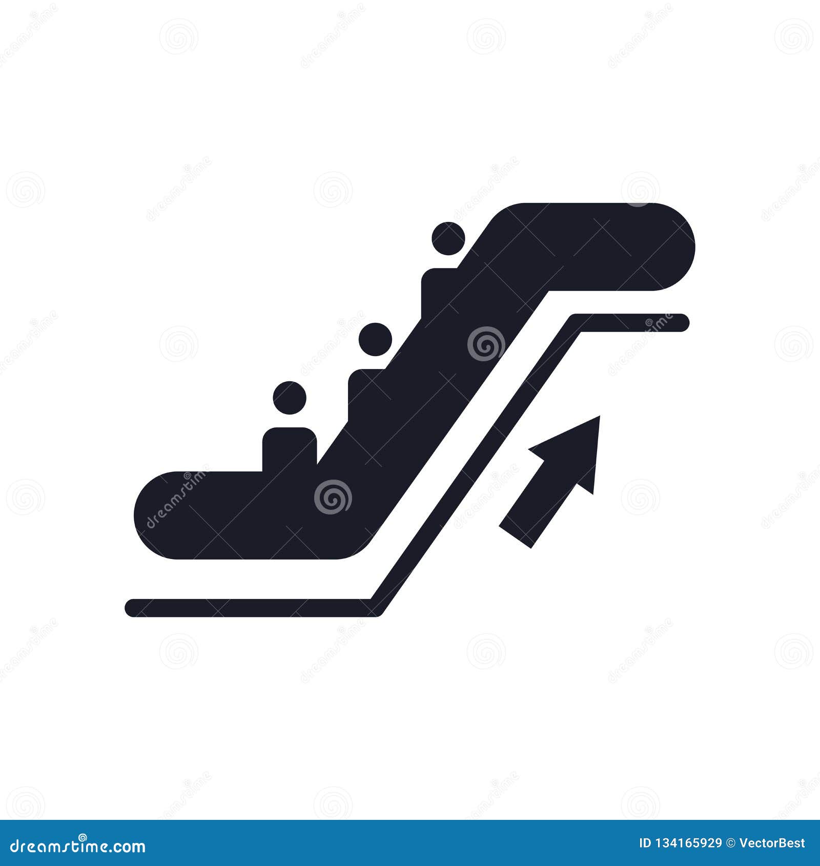 Escalator Icon Vector Sign and Symbol Isolated on White Background ...