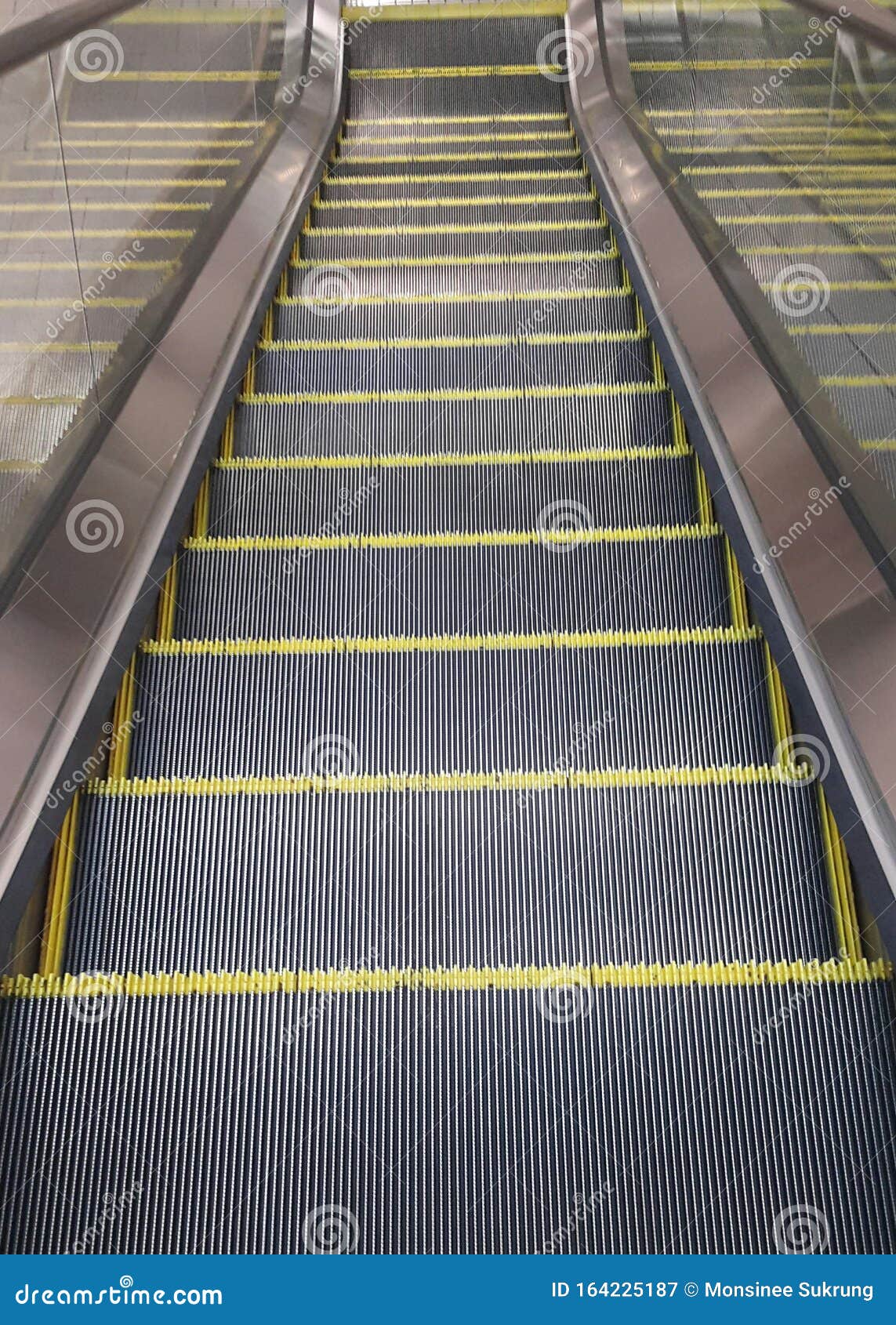 Escalator and line stock image. Image of escalator, pathway - 164225187