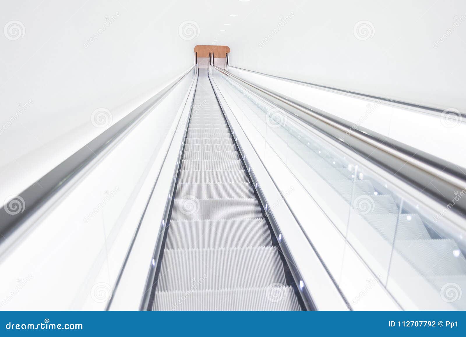 Escalator Long Stairway Deep, High, Bright Art Museum Modern Stock ...