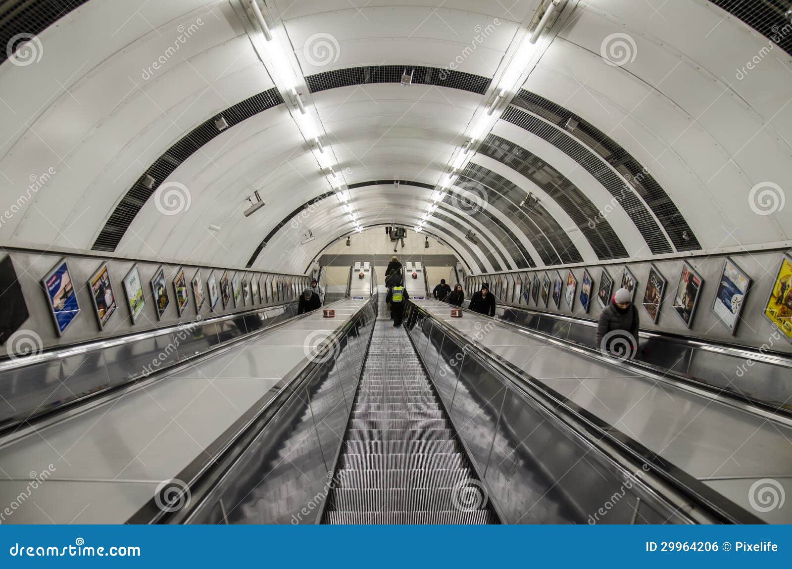 Metro escalators editorial photo. Image of blur, urban - 29964206