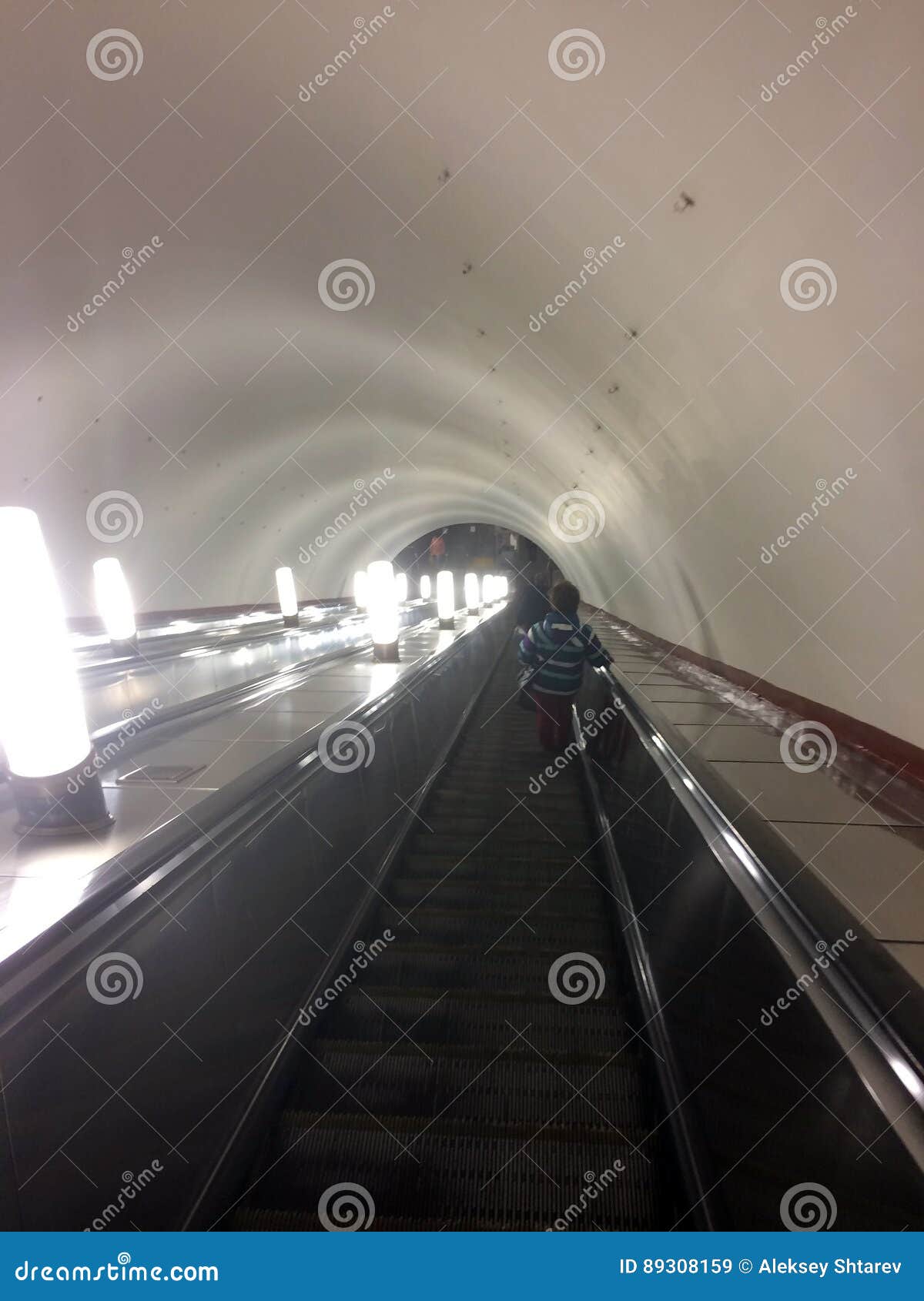 The Escalator in the Moscow Metro Editorial Stock Image - Image of ...