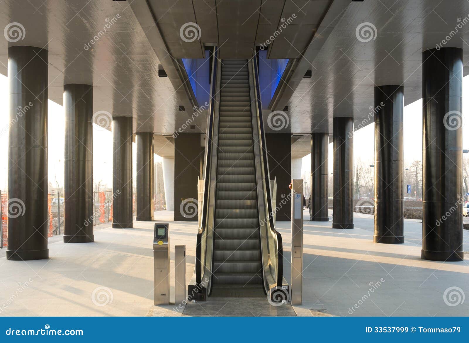 Escalator outdoor stock image. Image of airport, architecture - 33537999