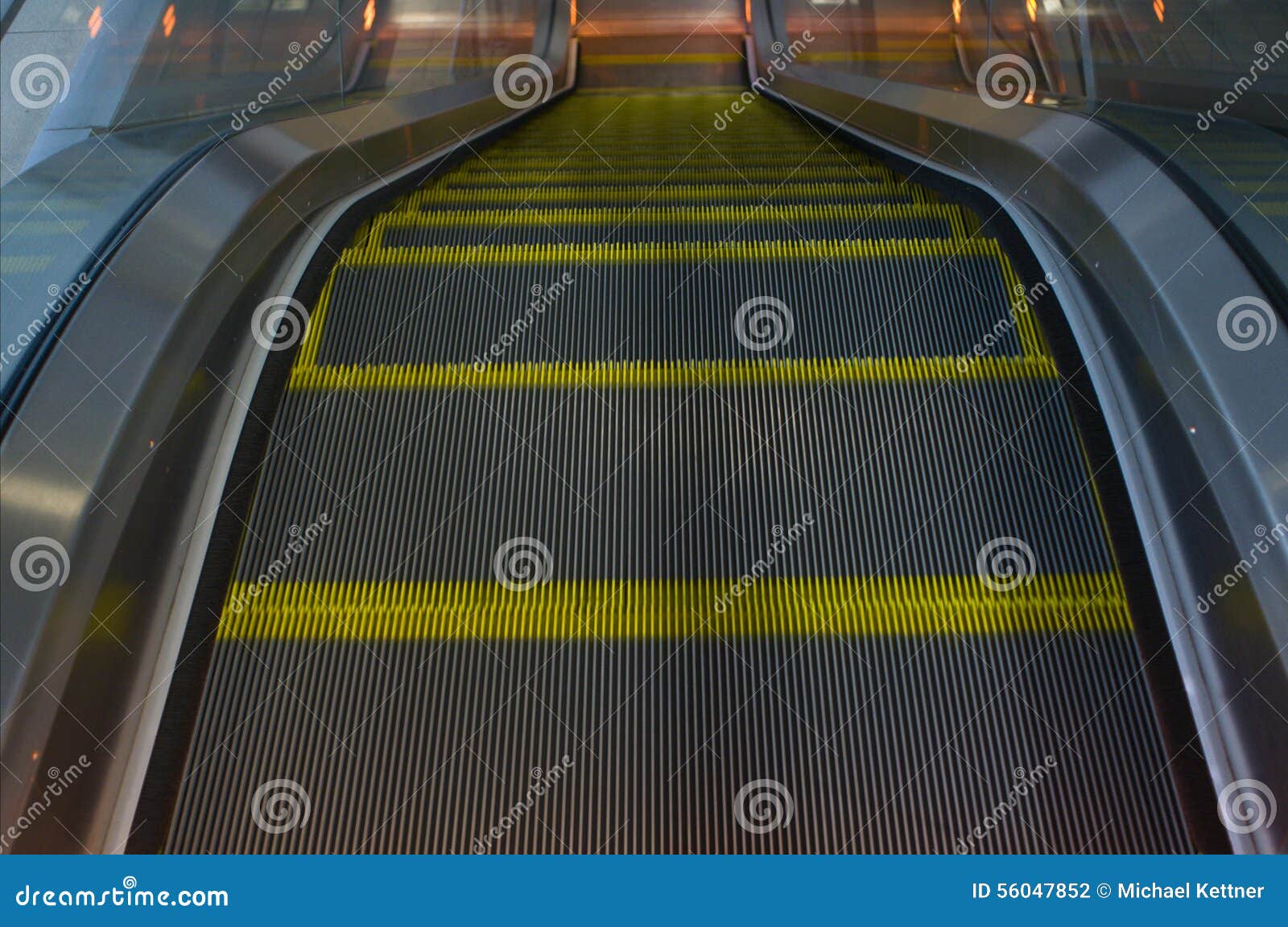 Escalator with Secure Steps Stock Photo - Image of secure, security ...