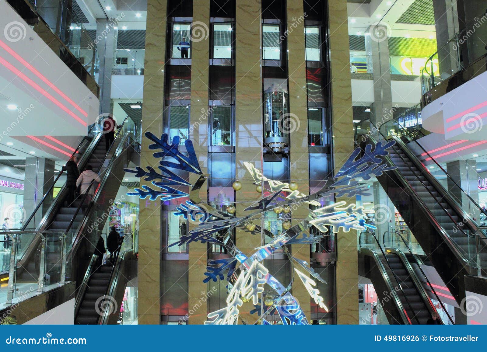Escalator in a Shopping Center Editorial Photo - Image of outlet ...