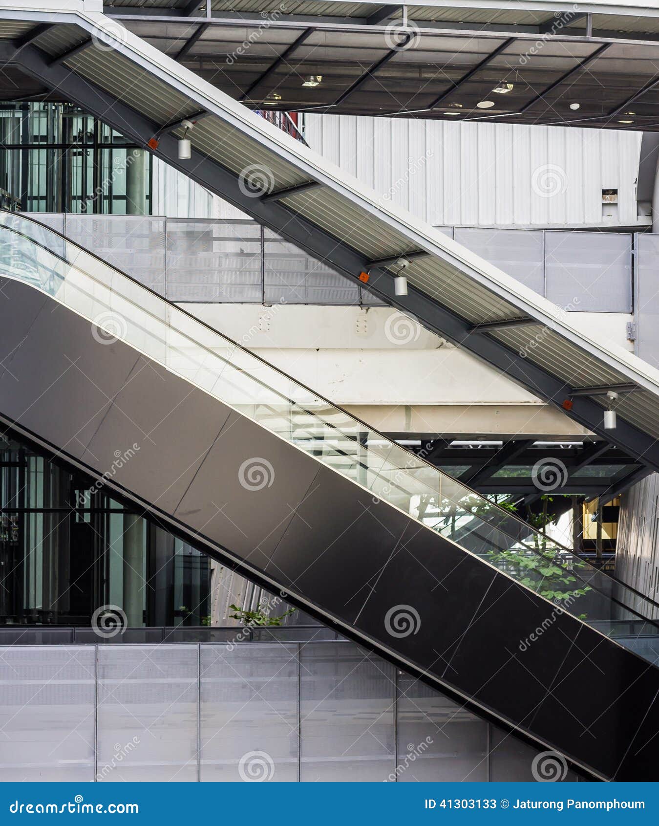 Escalator side view stock image. Image of city, building - 41303133
