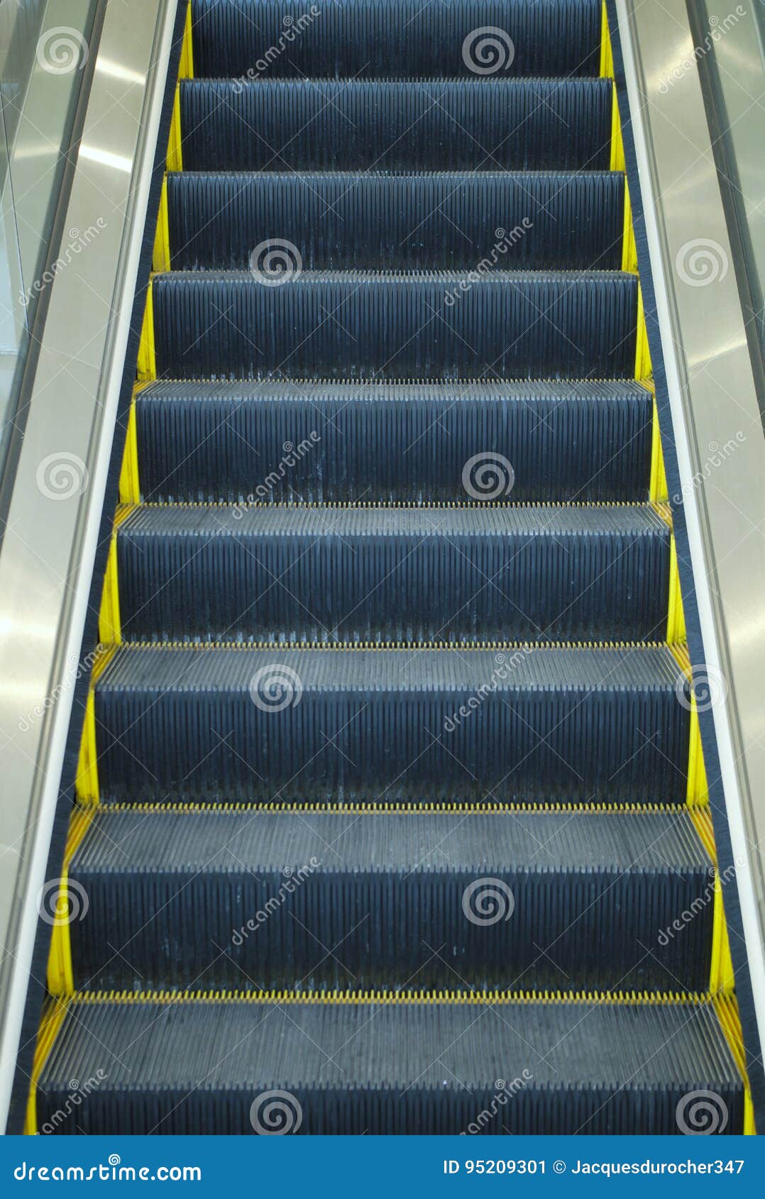 Escalator Staircase Steel Metal Vertical Gray Elevator Stock Image ...
