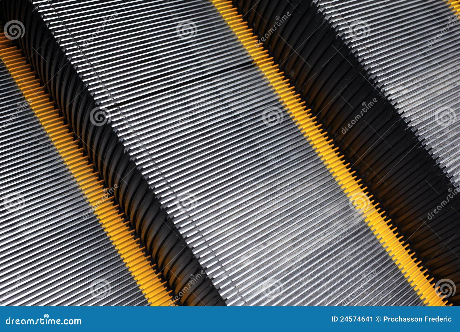 Escalator step stock image. Image of metal, yellow, modern - 24574641